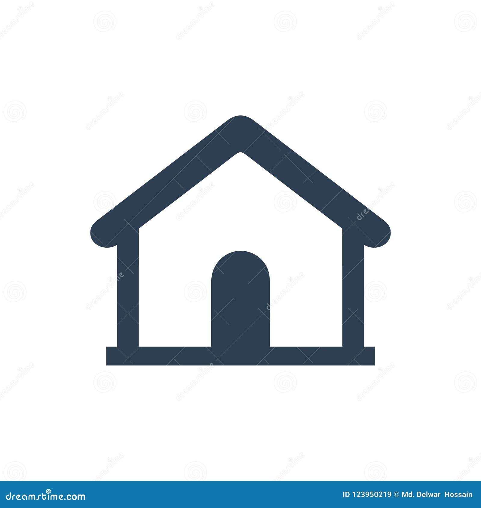 Home Page Icon stock vector. Illustration of homes, symbol - 123950219