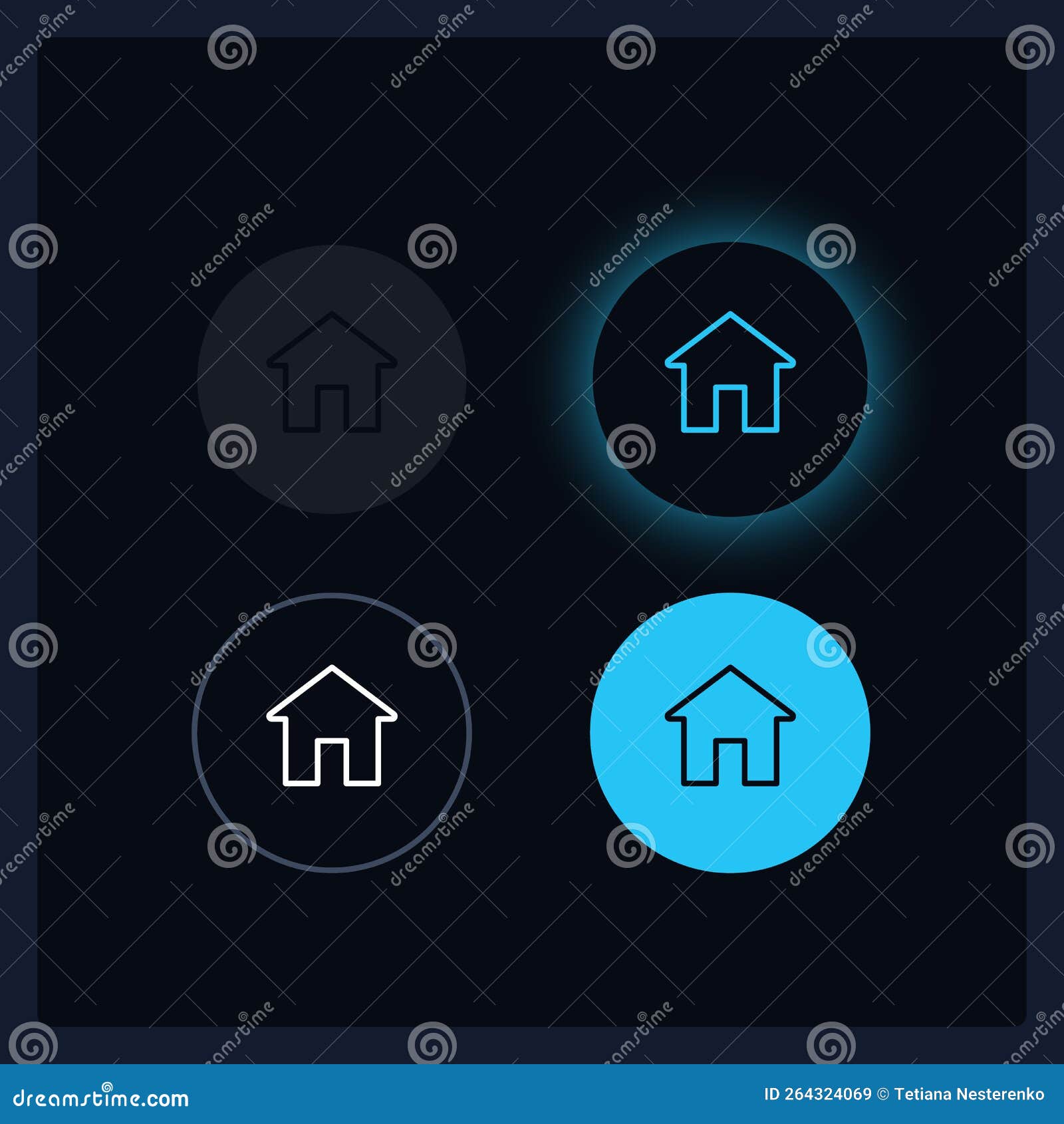 Home page UI elements kit stock vector. Illustration of button - 264324069