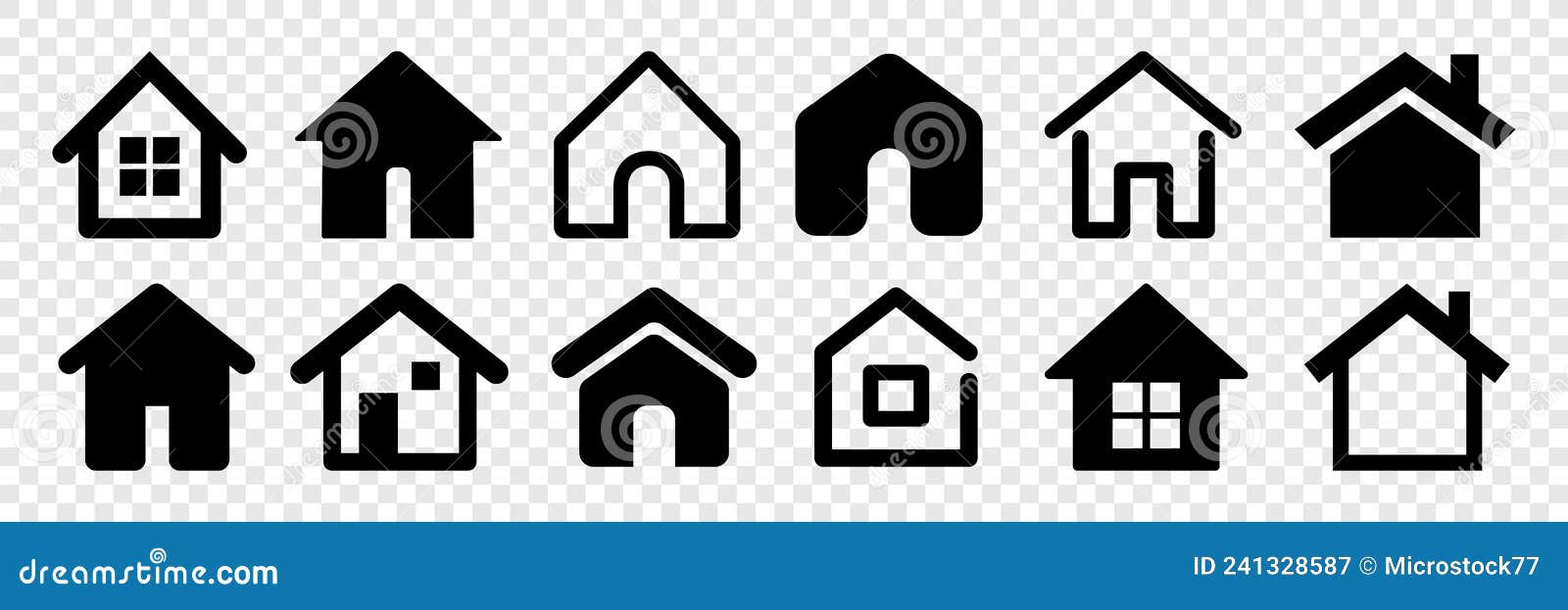 Home Page Web Icon Set, Vector Illustration Stock Vector - Illustration ...