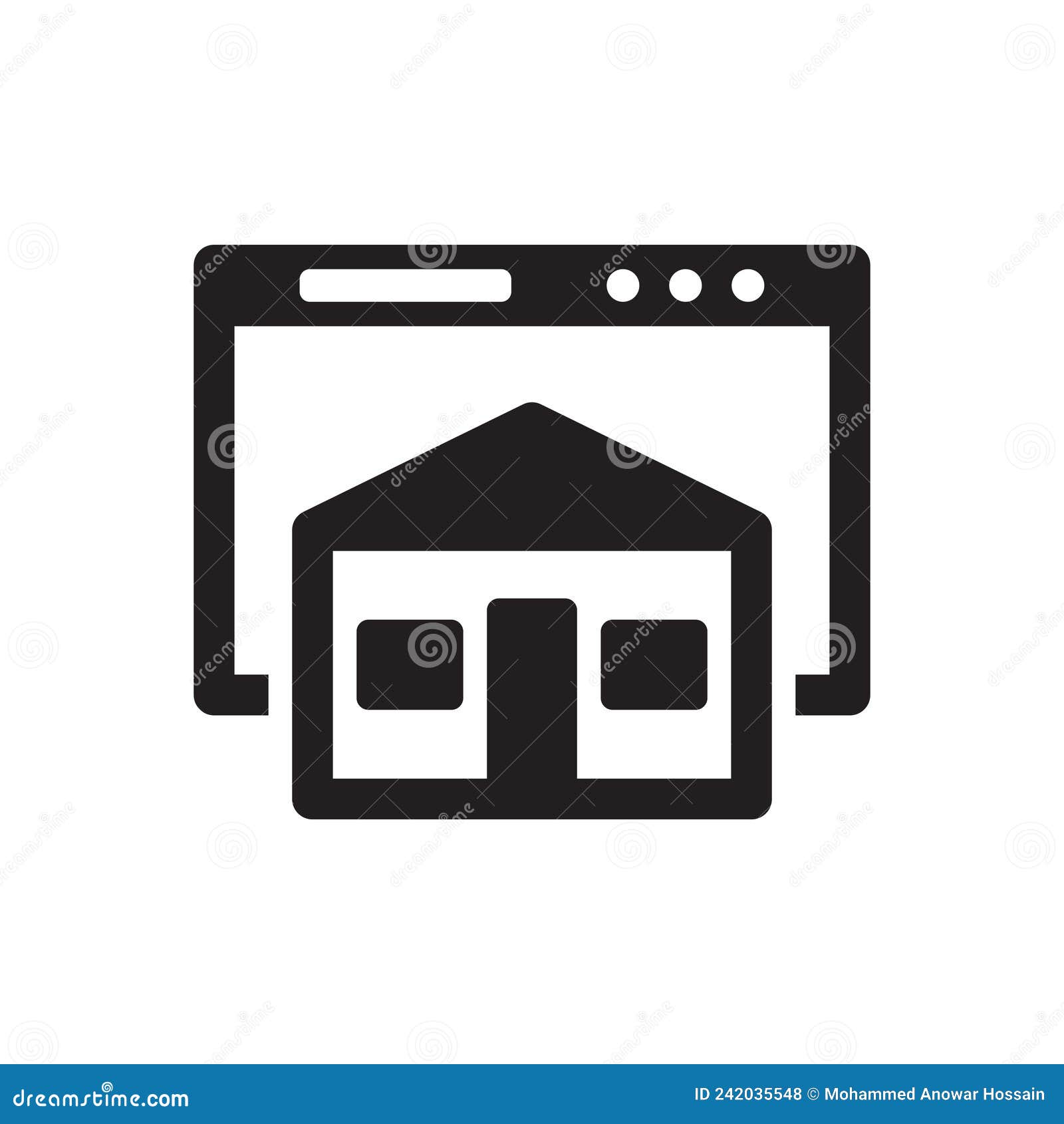 Home Web Page Icon - Web Site Home Page Icon Stock Vector ...