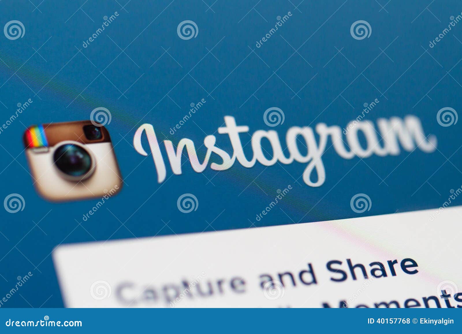 Home Page Y Logotipo De Instagram Foto de archivo editorial - Imagen de ...