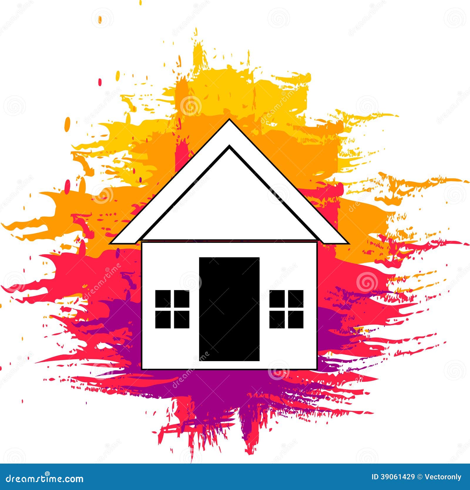 Home painting stock vector. Illustration of acrylic, design - 39061429