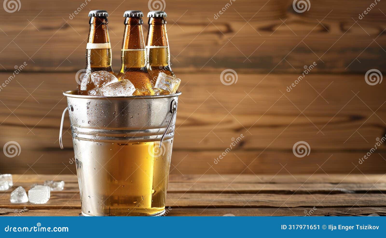 Home Party Setup with Chilled Beer Bottles, Ice, and Refreshing ...