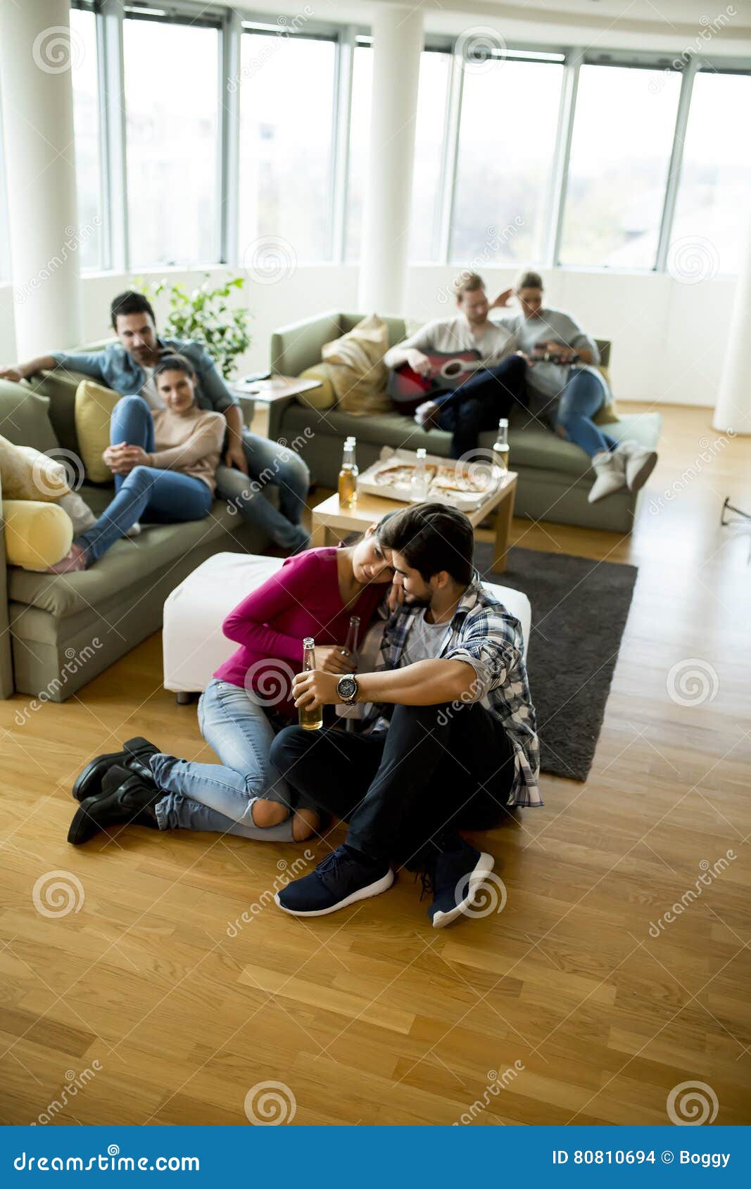 Home party stock photo. Image of casual, drink, pair - 80810694