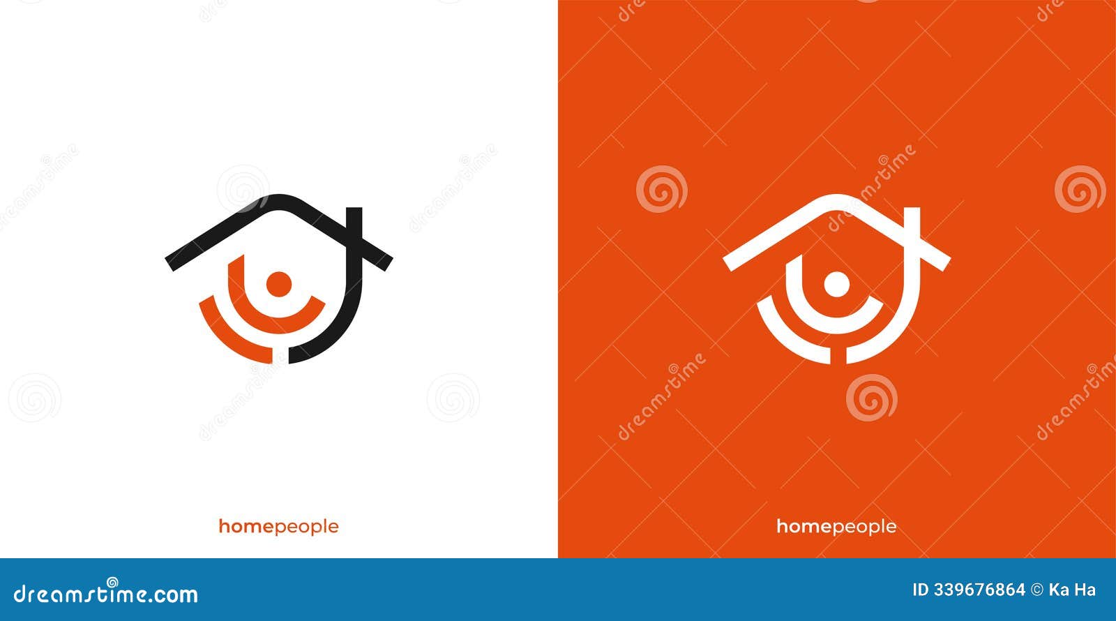 Home People Logo. Abstract Home Person. Stock Vector - Illustration of ...