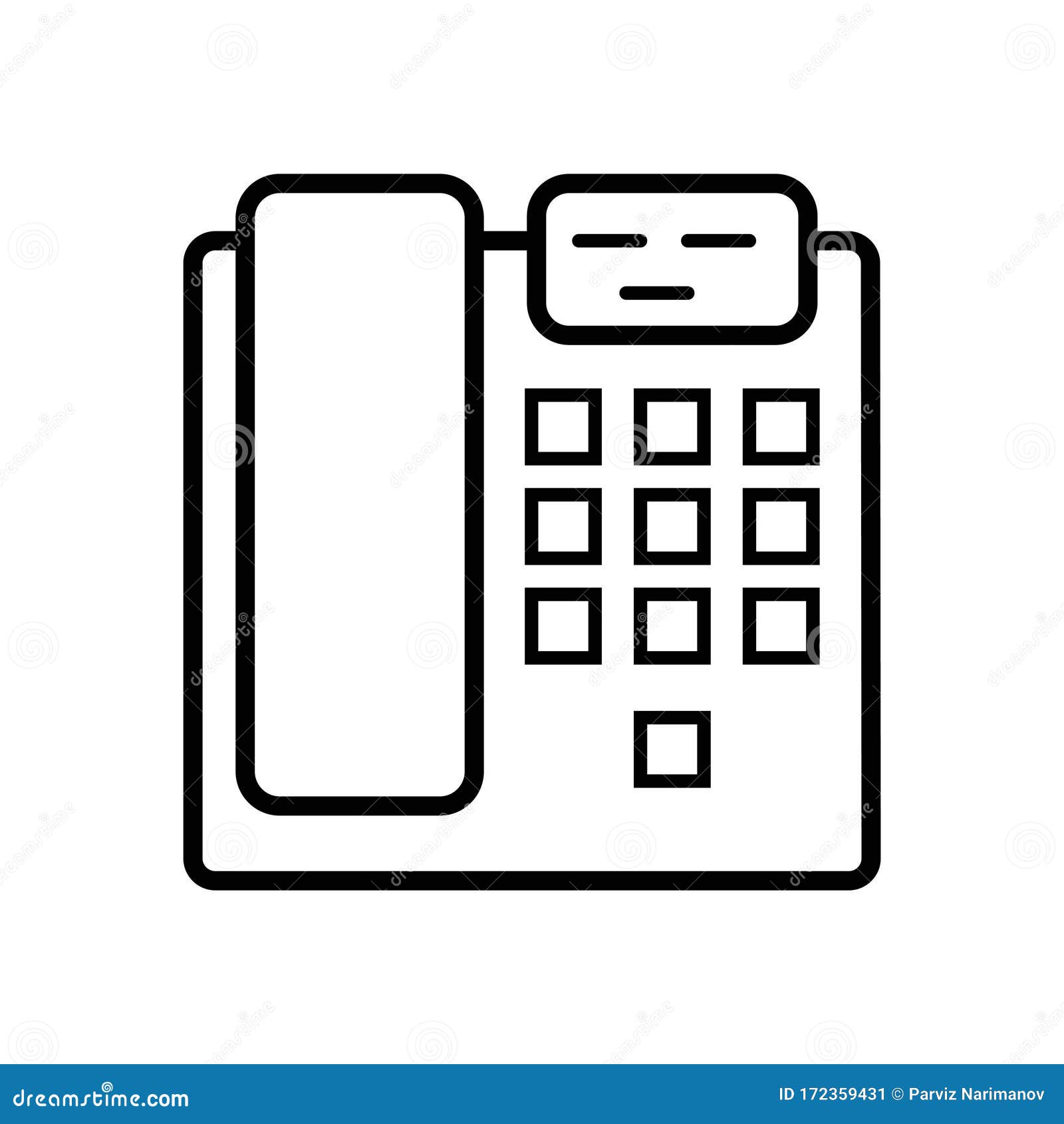 Home Phone Icon Vector Illustration Stock Illustration - Illustration ...