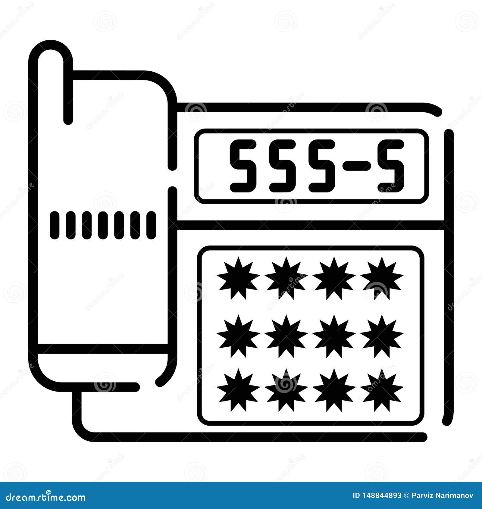 Home Phone Vector Icon Illustration Stock Illustration - Illustration ...