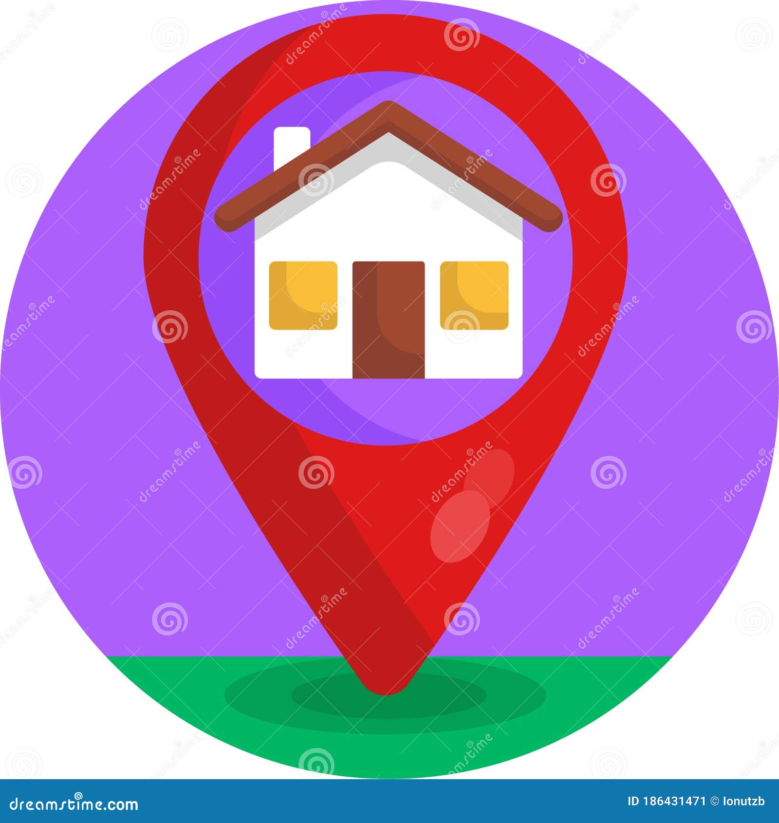 Home Pin Location Vector Icons Illustration Stock Vector - Illustration ...