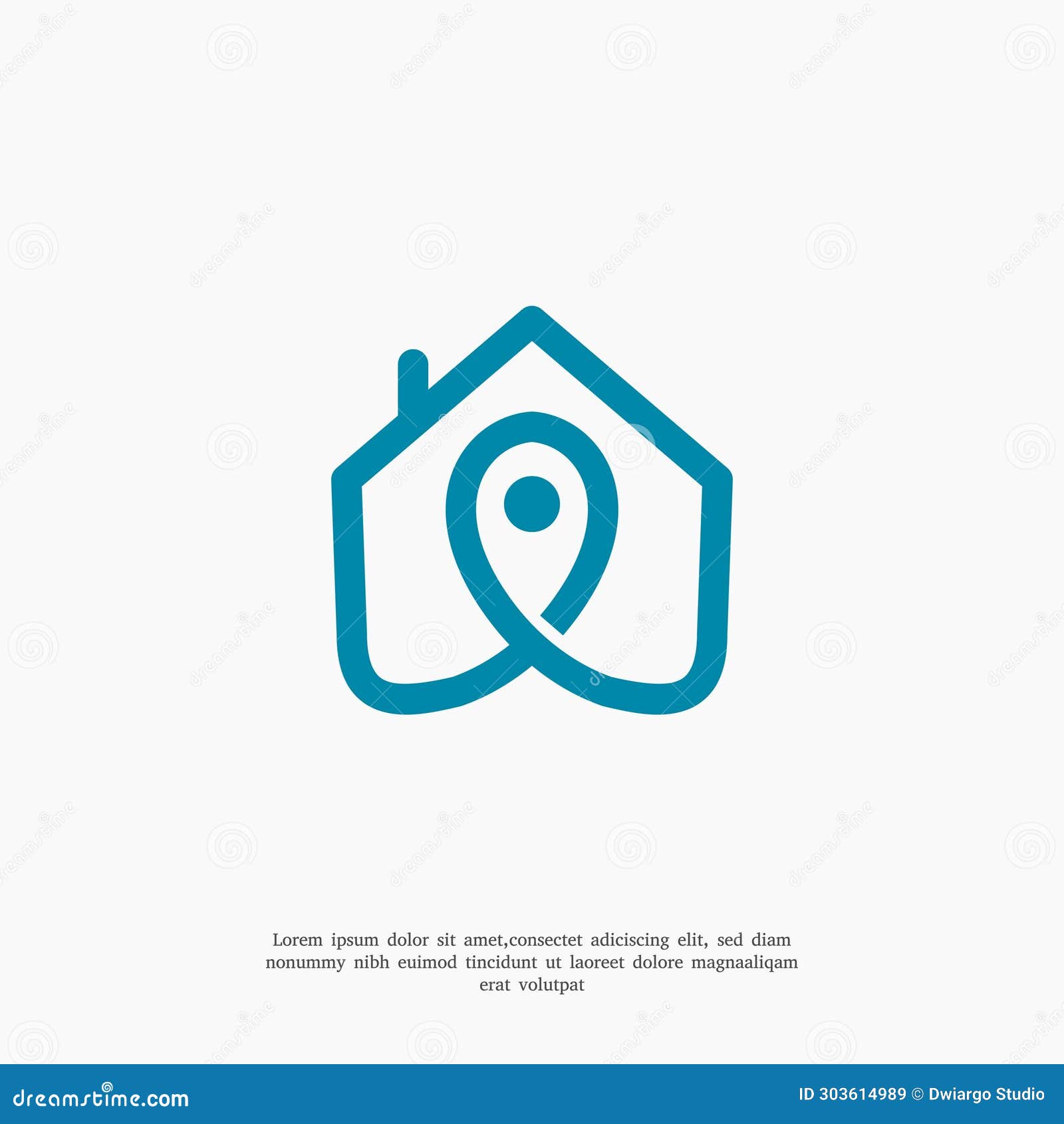 Home Pin Logo Design Template Stock Vector - Illustration of search ...