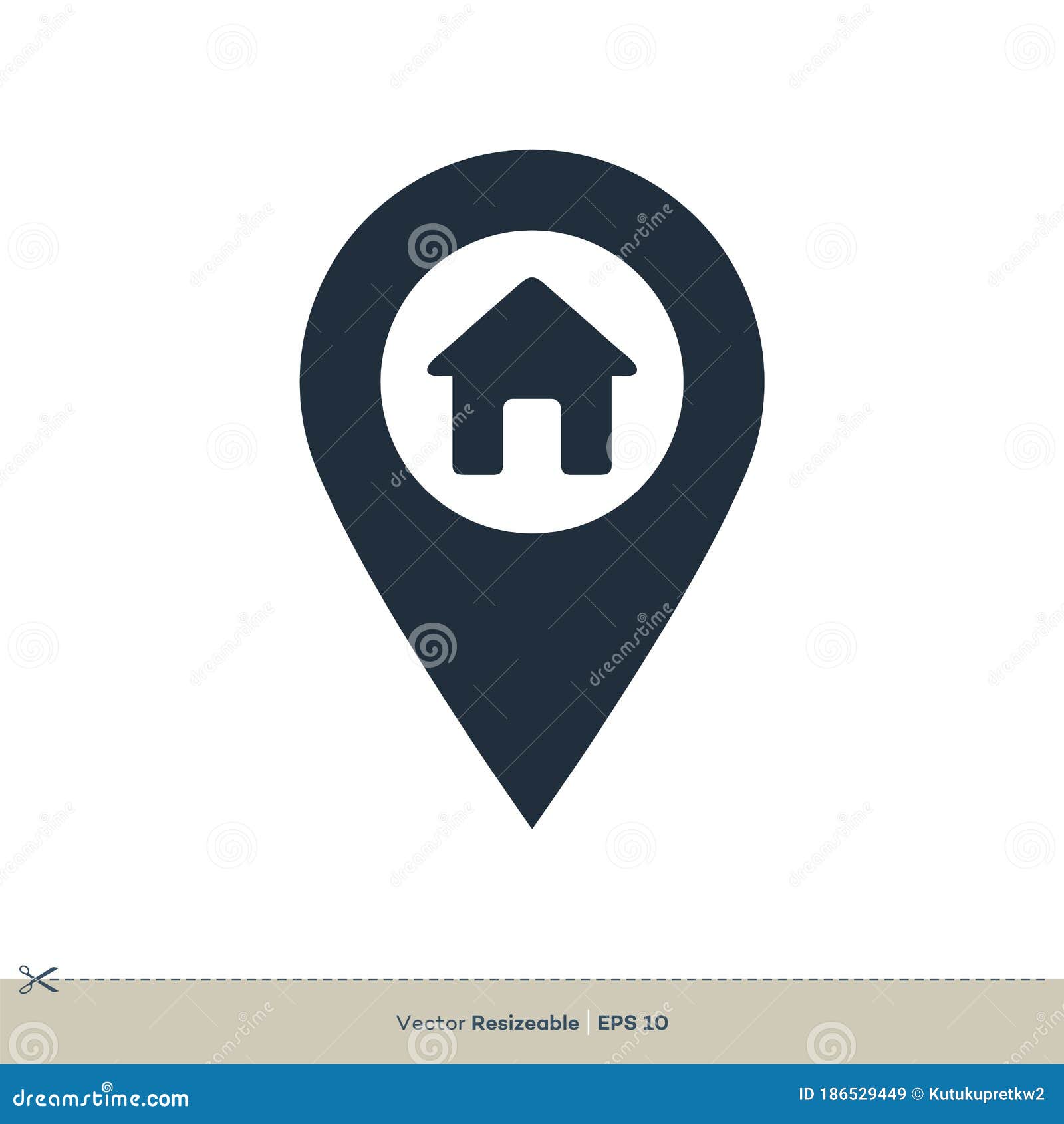 Home Place Point Icon Logo Template Illustration Design. Vector EPS 10 ...