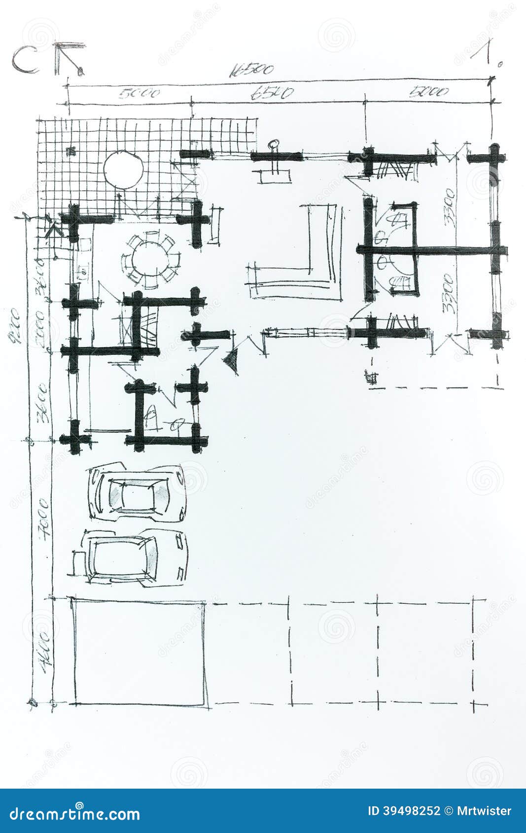 Home plan drawing stock illustration. Illustration of white - 39498252