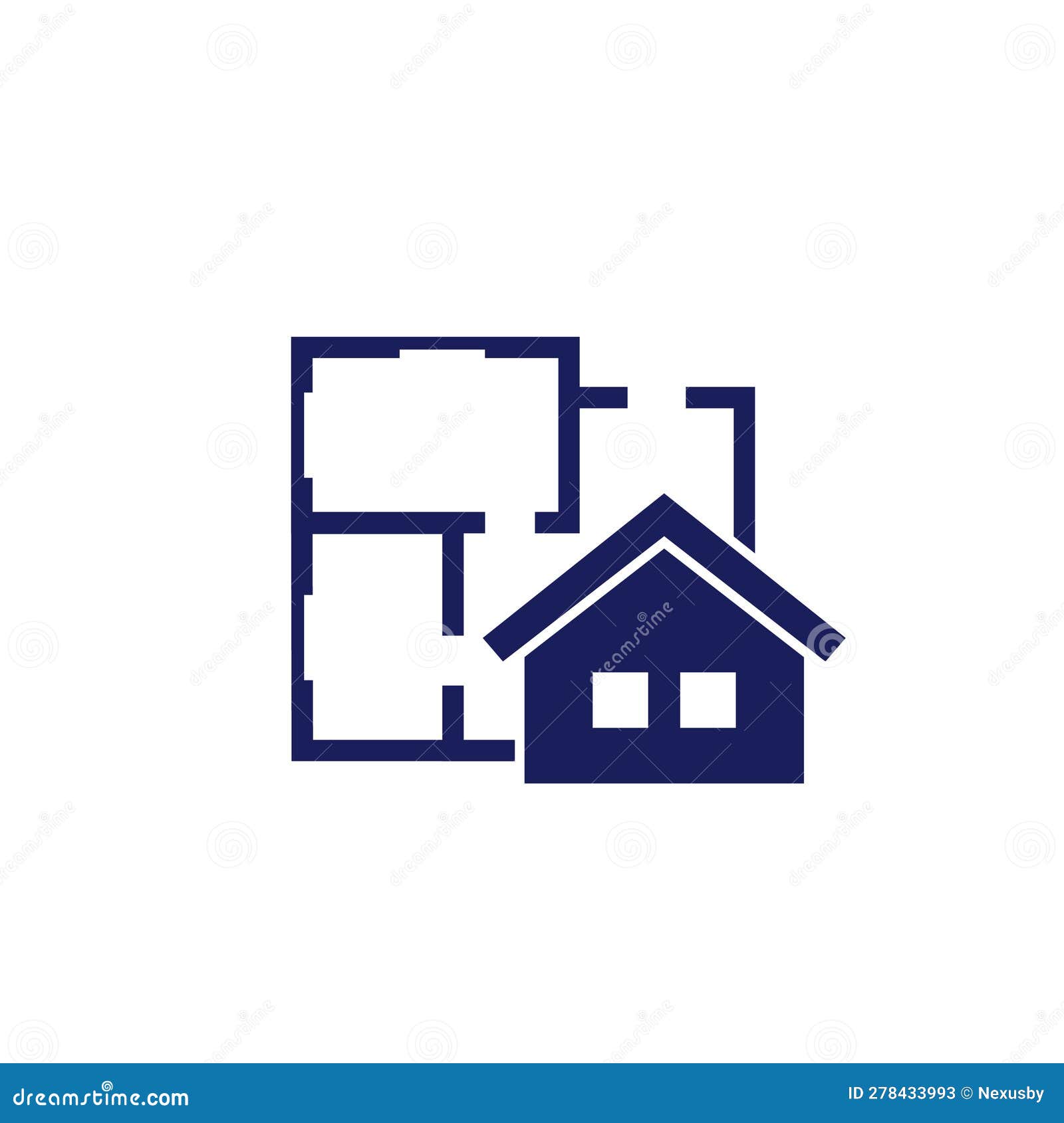 Home Plan, Room Layout Icon Stock Vector - Illustration of view ...