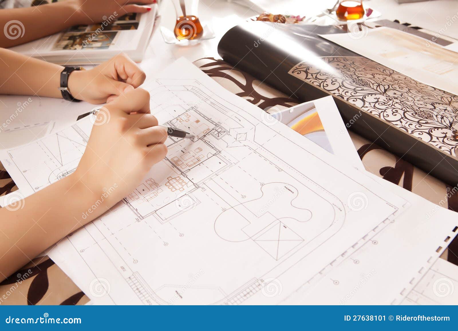 Home plan in work stock image. Image of composition, investment - 27638101