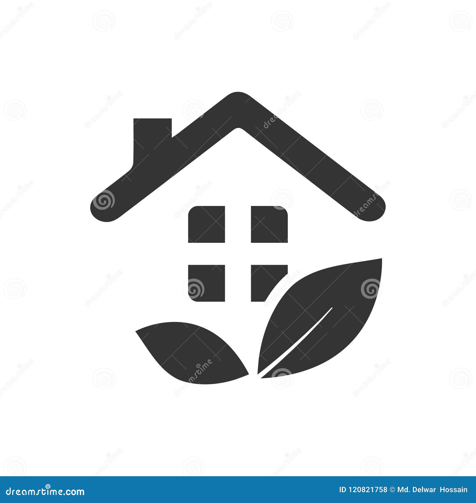 Home Plantation Icon stock vector. Illustration of loan - 120821758