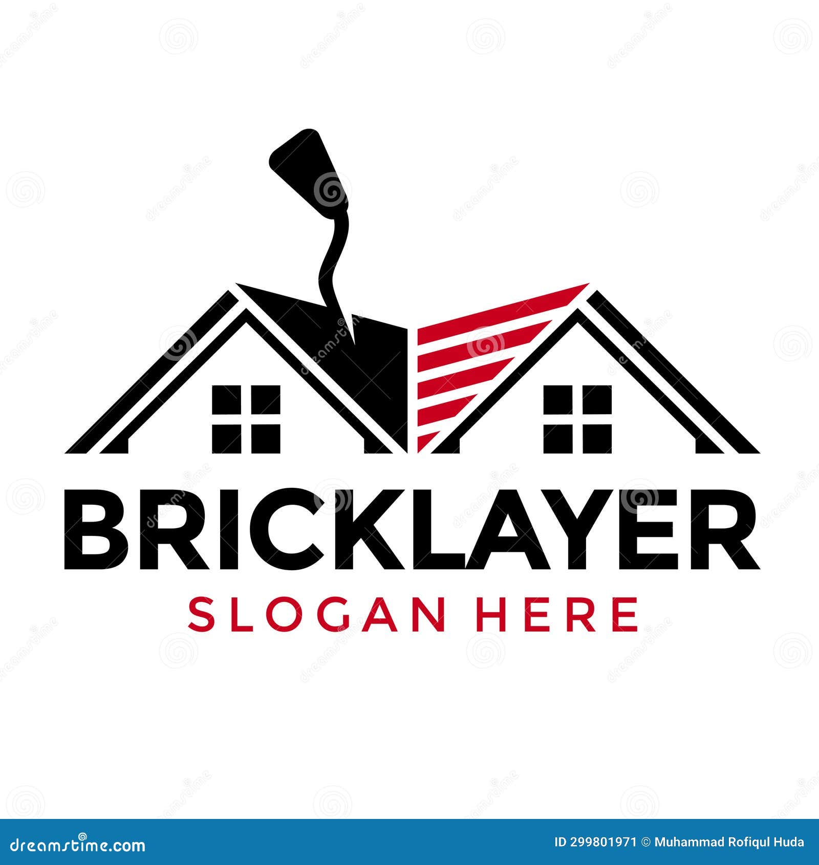 Home Plastering Logo Design Vector Stock Illustration - Illustration of ...