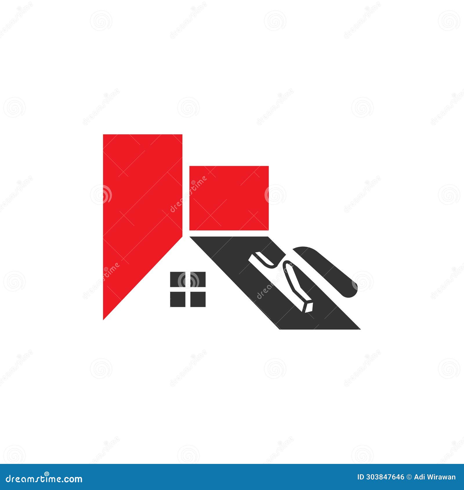 Home Plastering Logo Design Vector Stock Vector - Illustration of ...