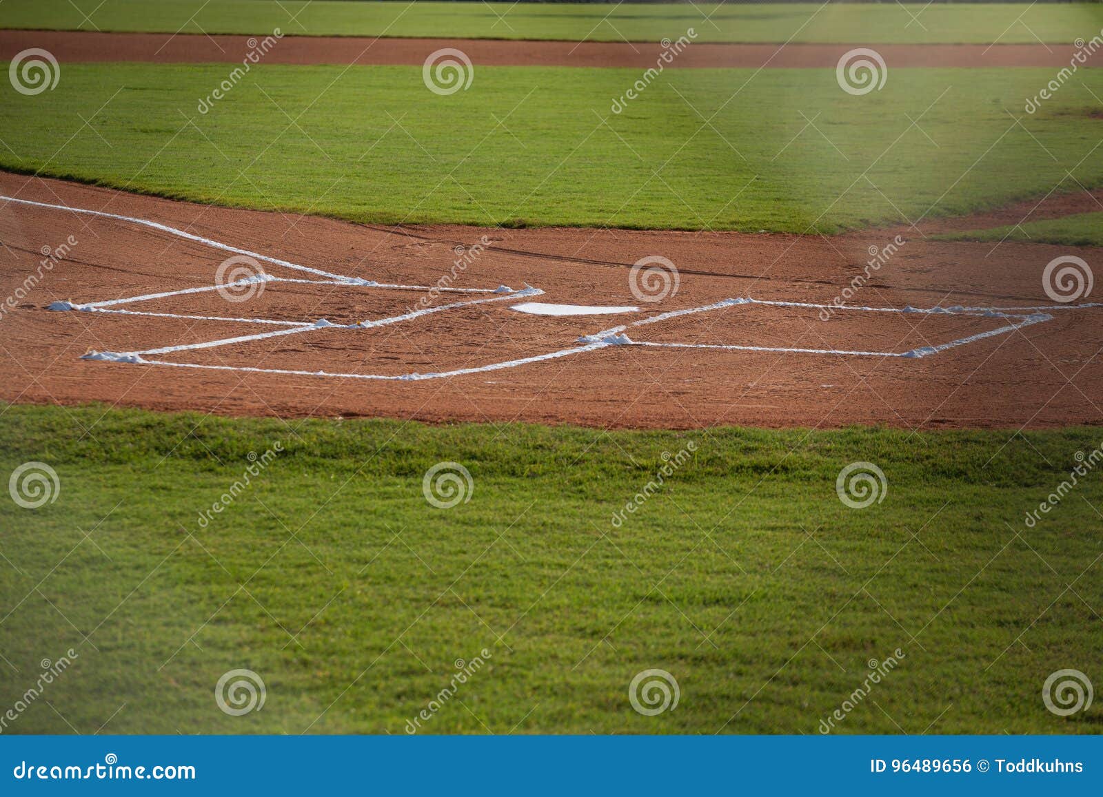 Home Plate on a Baseball Field Stock Photo - Image of empty, battered ...