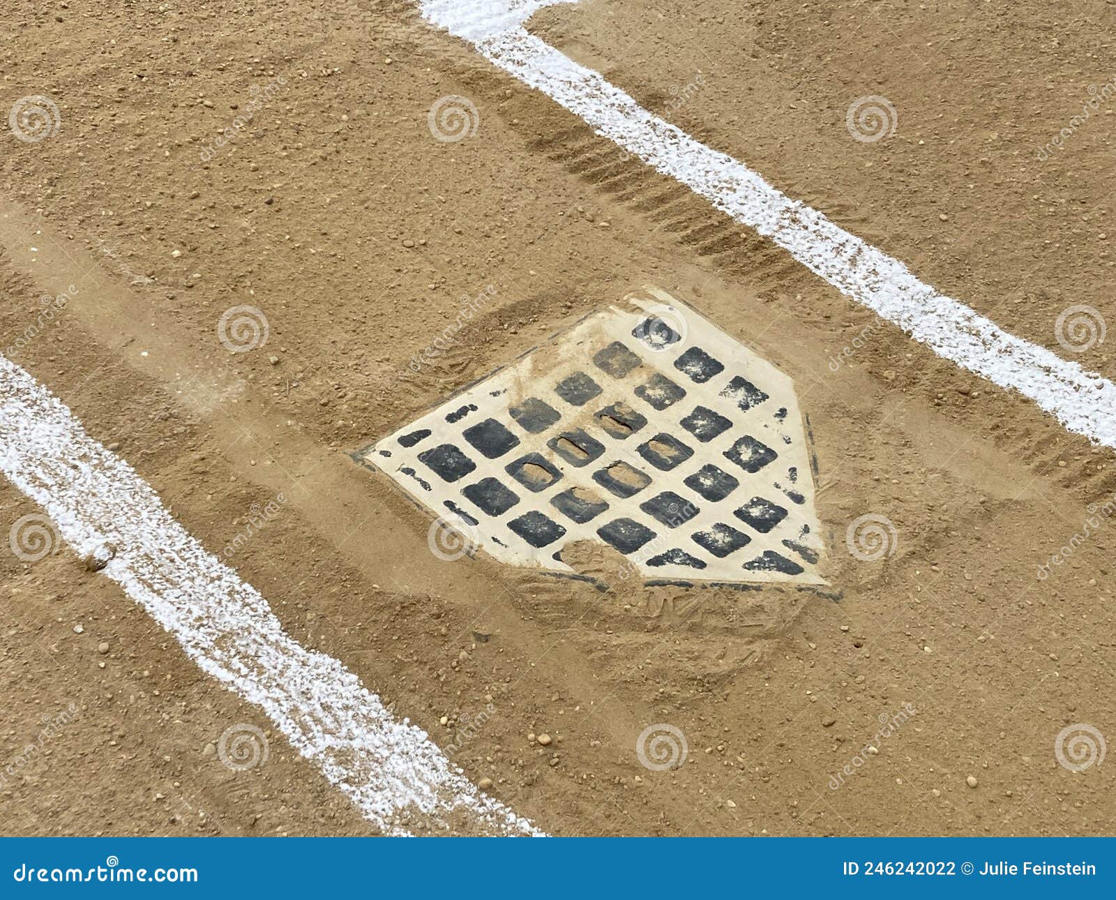Home Plate and Batter Box stock photo. Image of lefthanded - 246242022
