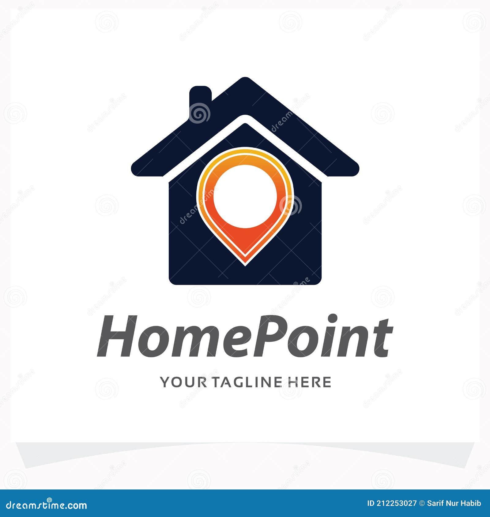 Home Point Logo Design Template Stock Vector - Illustration of ...