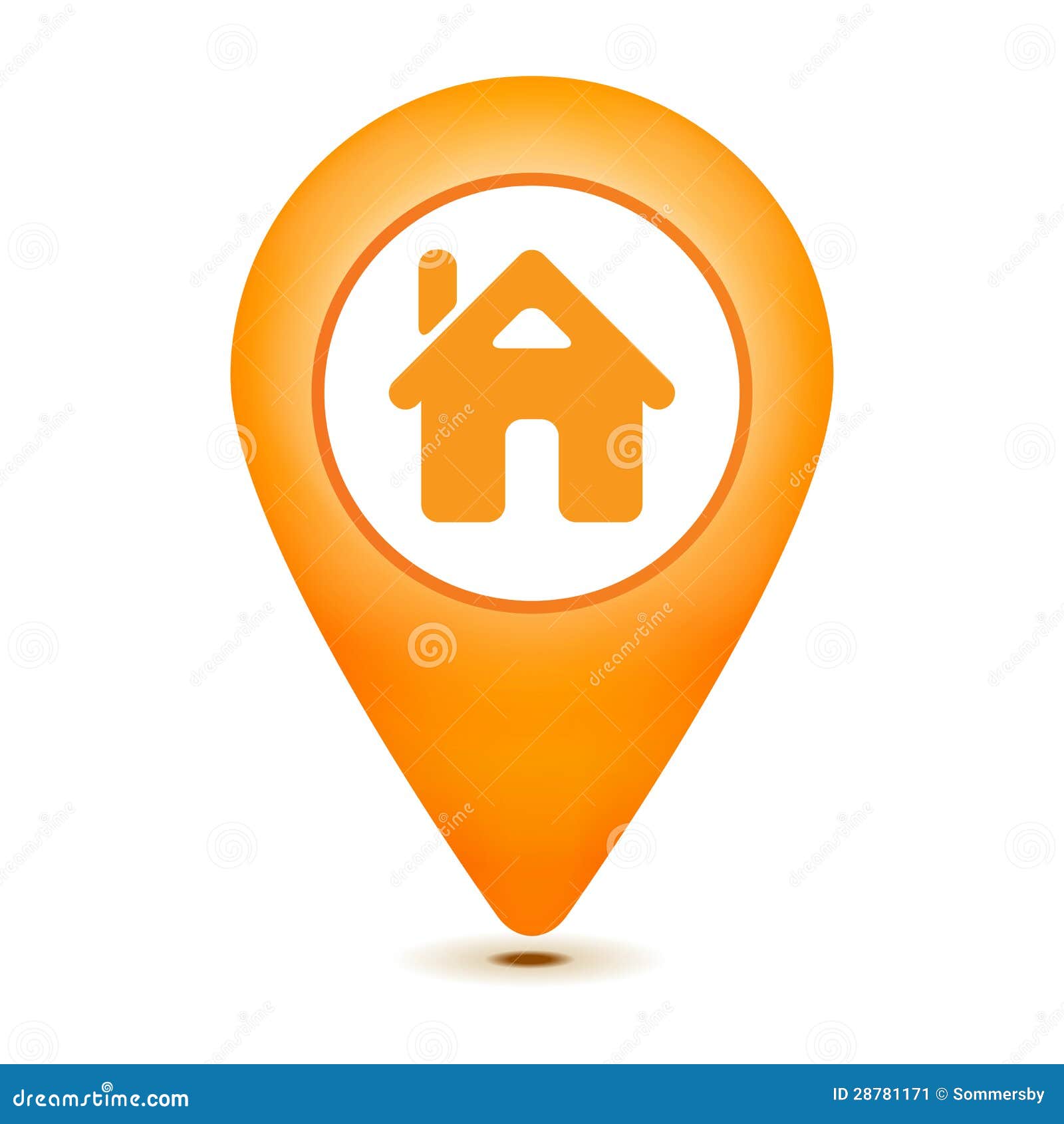 Home Pointer On Earth Globe. Pixel Perfect, Editable Stroke Icon Vector ...