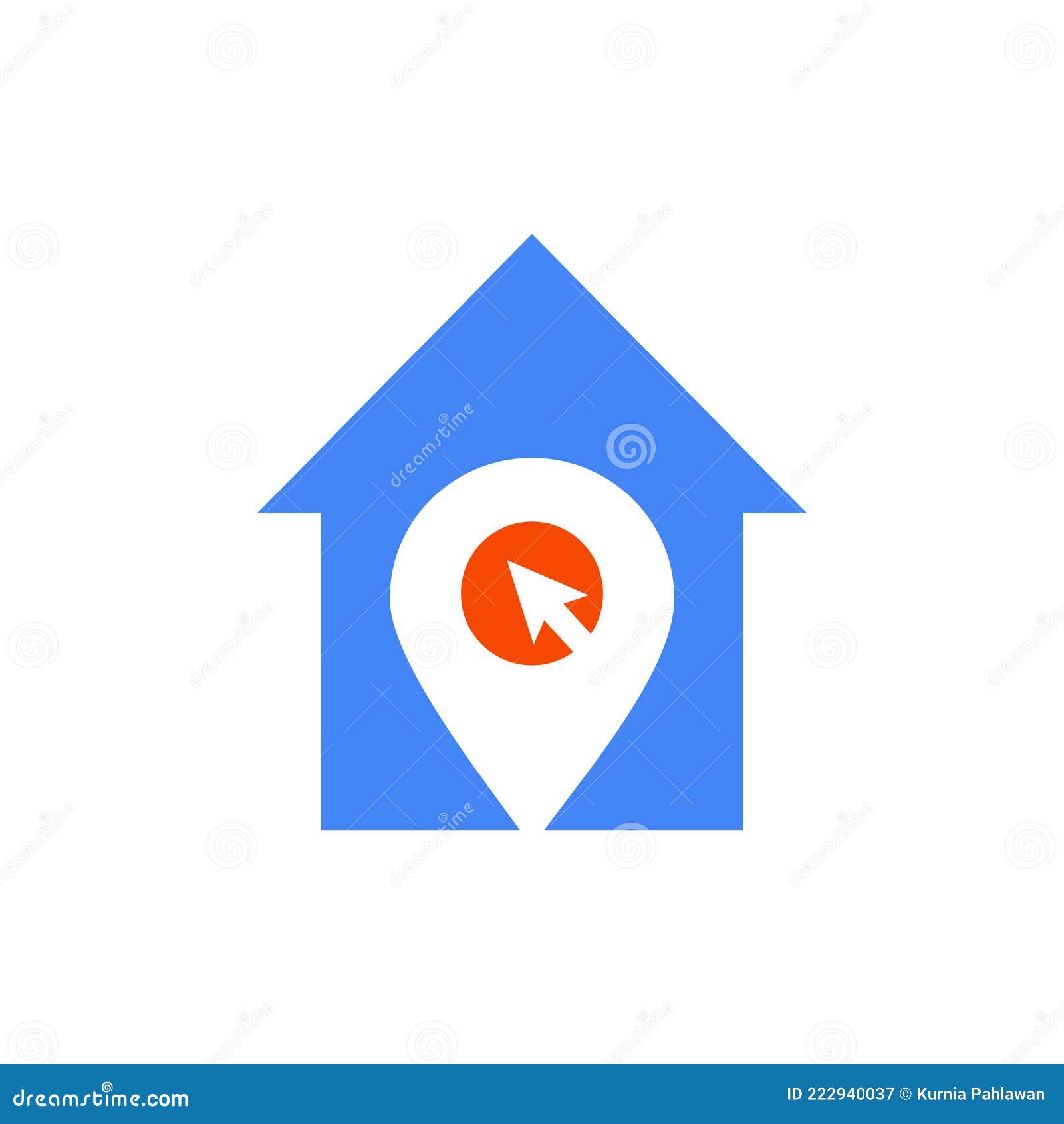 Home Pointer Logo , Map Logo Vector Stock Vector - Illustration of ...