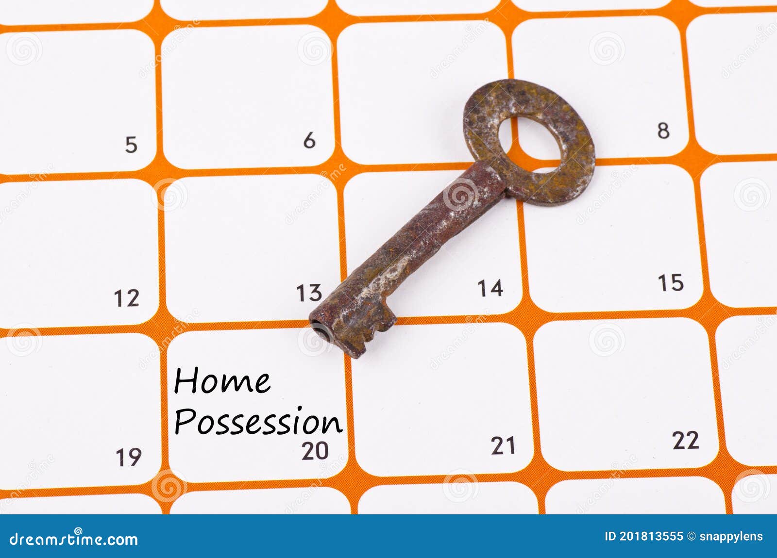 Home Possession Date on Calendar Stock Image - Image of possession ...