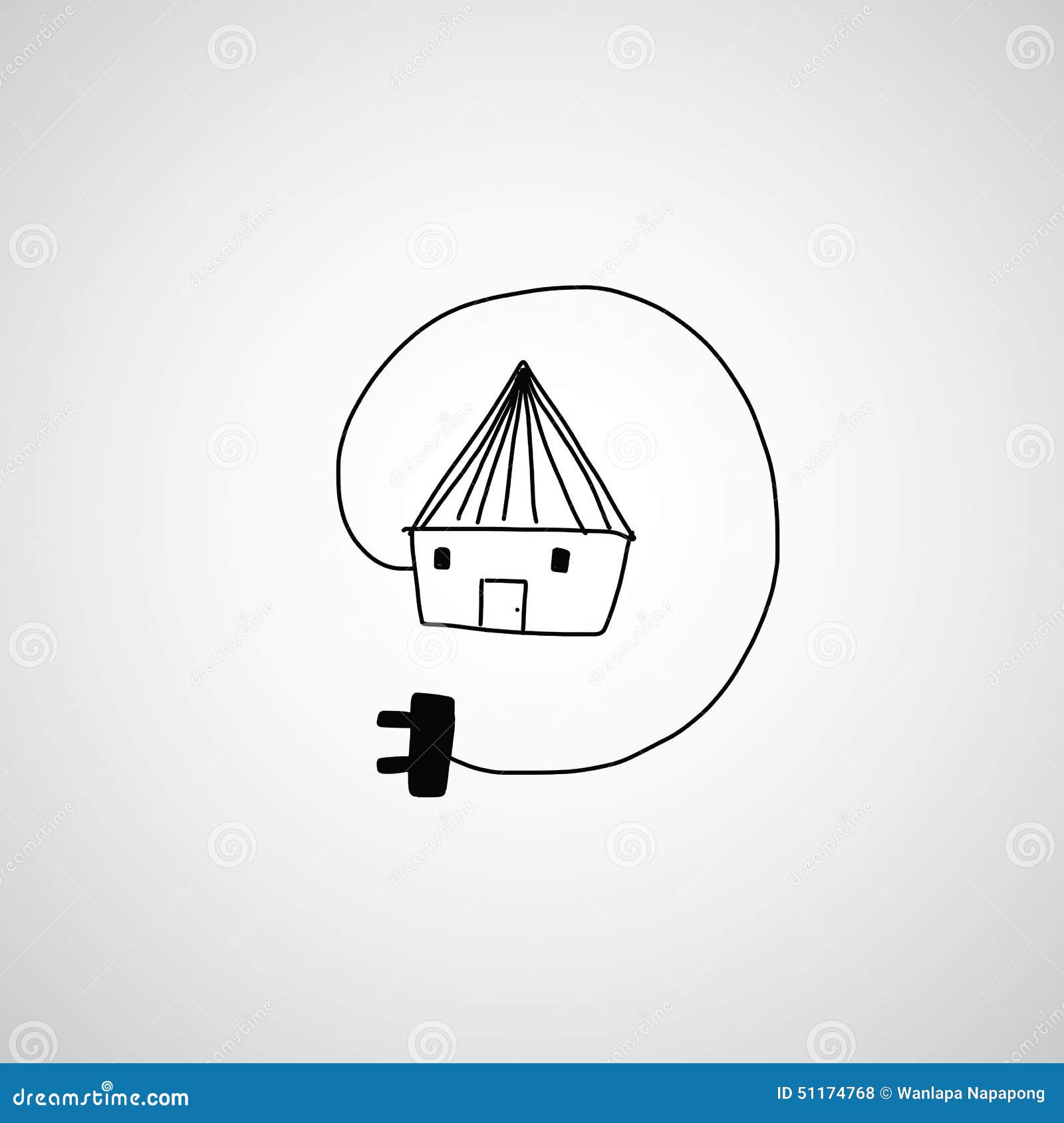 Home Power Efficiency Hand Drawn Stock Vector - Illustration of idea ...