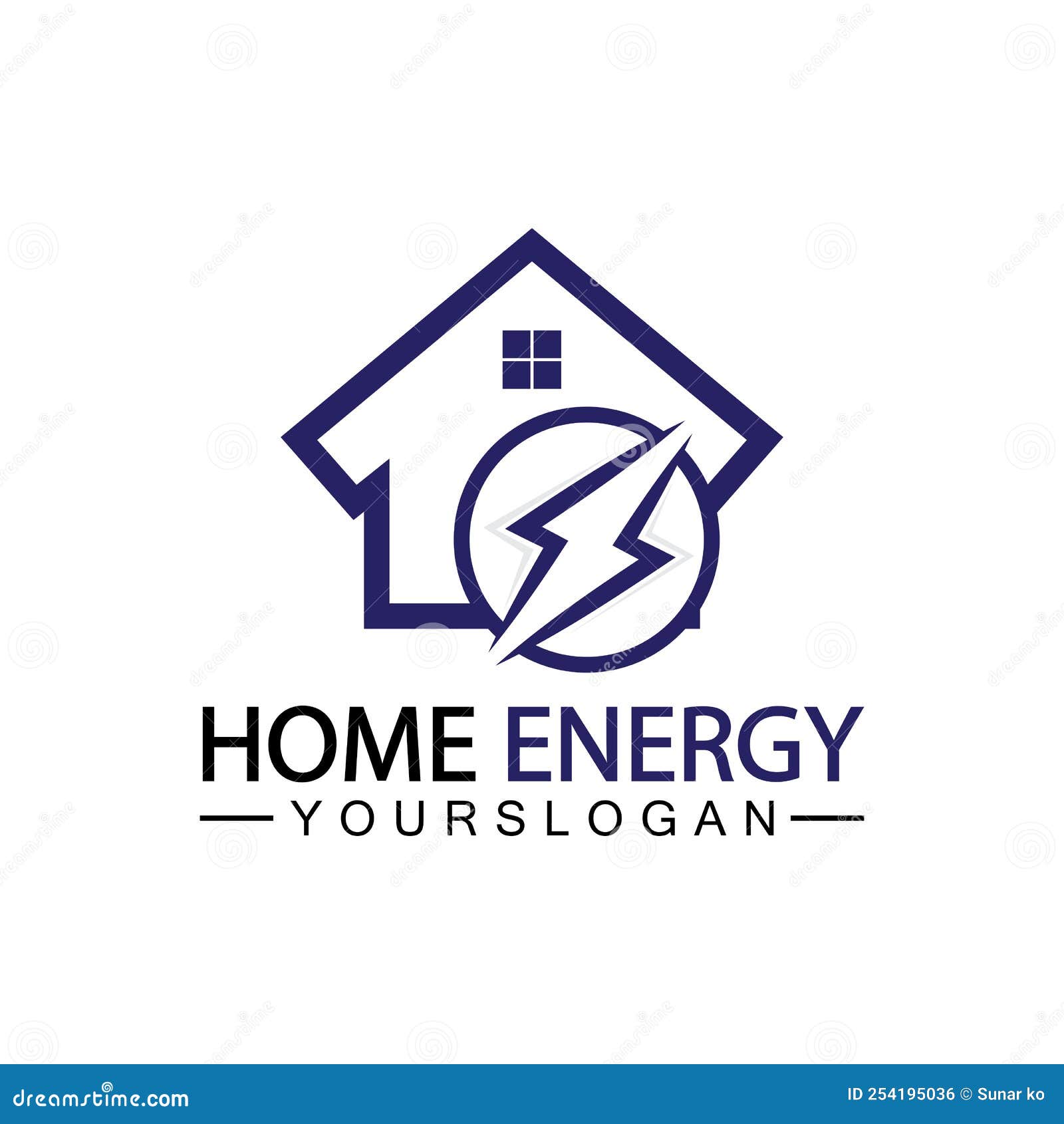 Home Power Energy Logo Vector Icon Symbol Design Illustration Stock ...