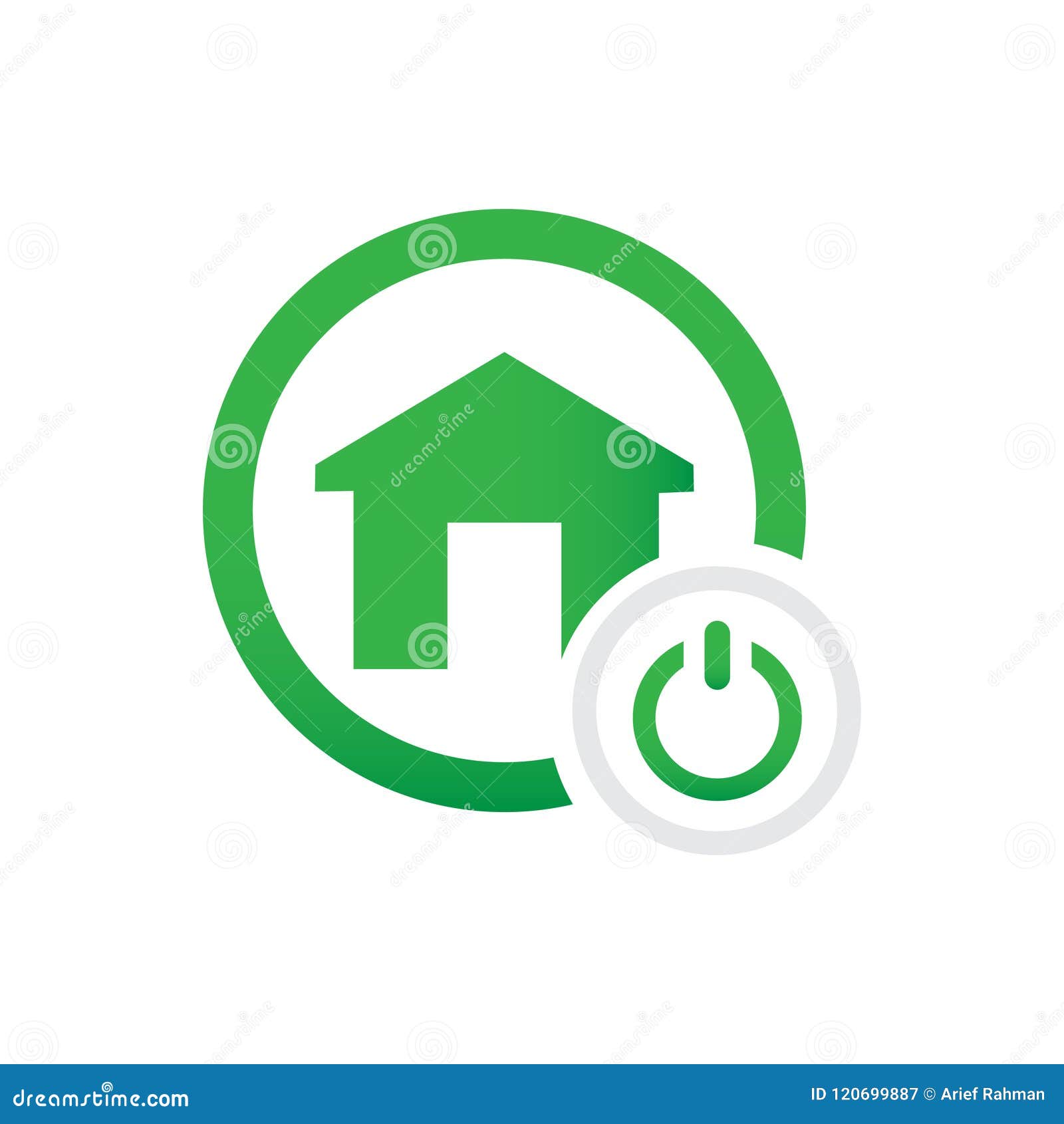 Home and power vector icon stock vector. Illustration of home - 120699887