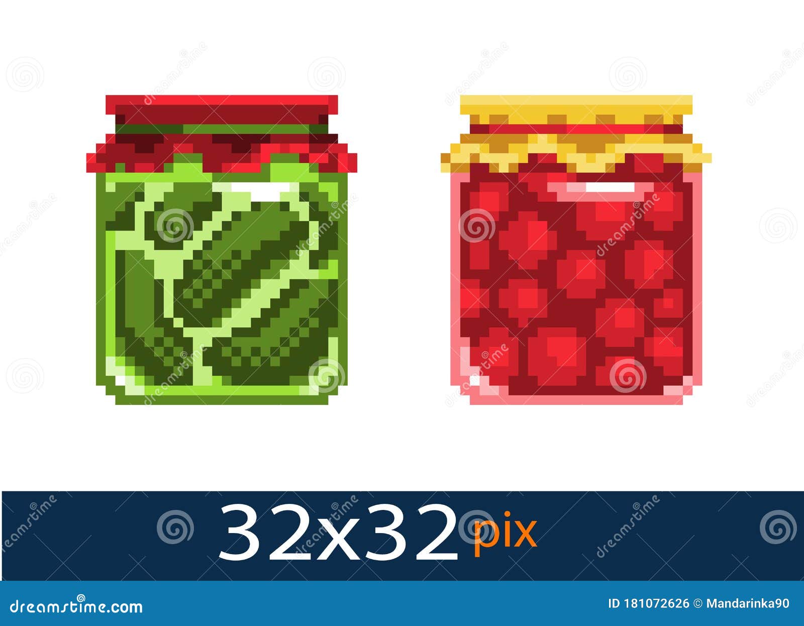 Home Preservation Icon, Pixel Strike Jam. 32x32 Stock Vector ...