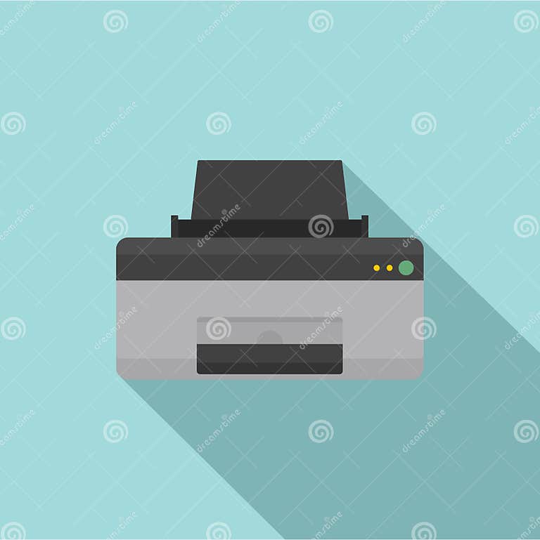 Home Printer Icon, Flat Style Stock Vector - Illustration of icon ...