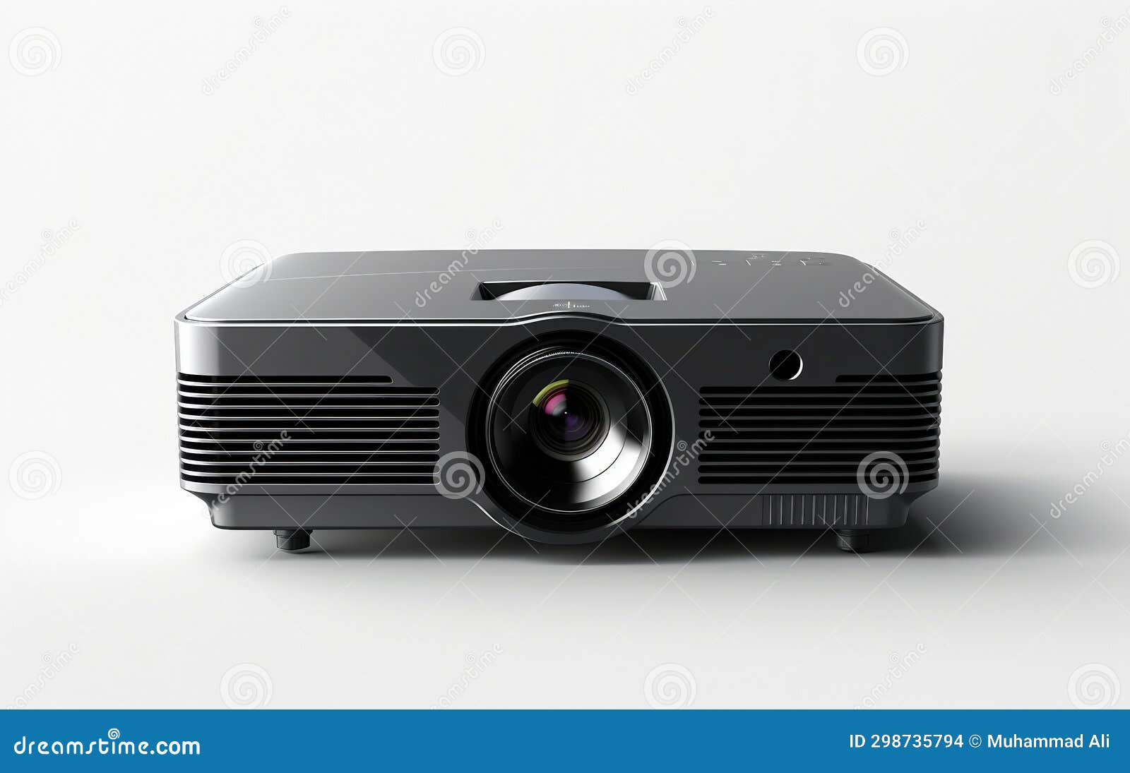 Home Projector on White Background Stock Photo - Image of system ...