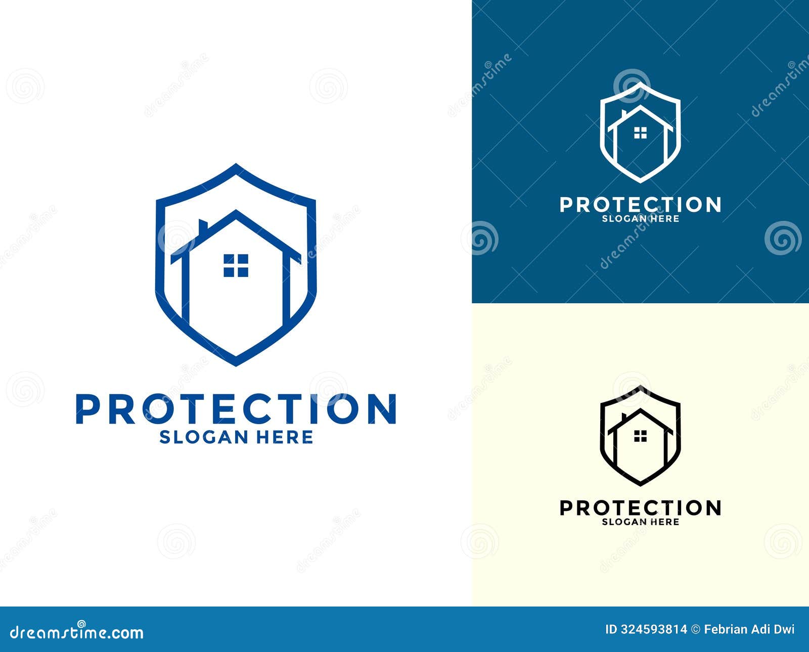 Home Protection Logo Vector Template, Smart Home Secure Logo Icon ...