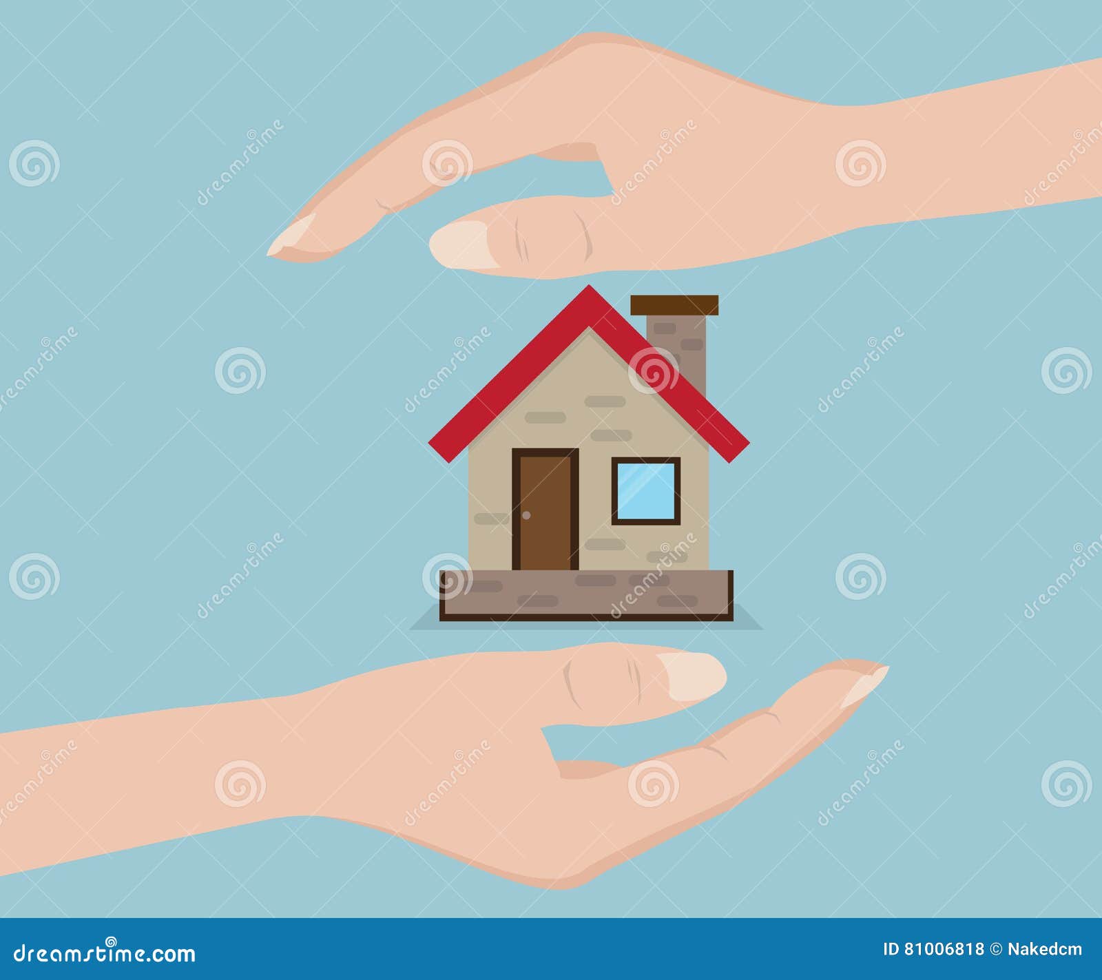 Home Protection Vector Illustration Stock Vector - Illustration of ...
