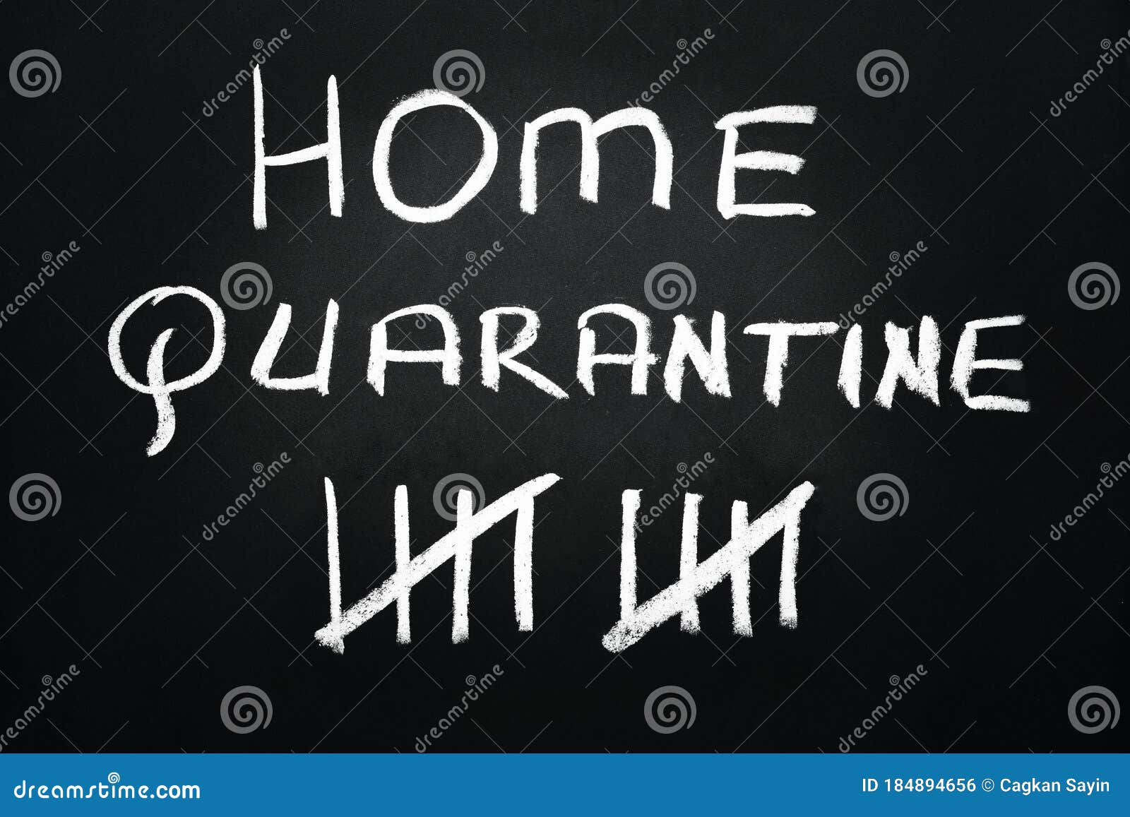 Home Quarantine Count Days Written with Chalk on a Blackboard Stock ...