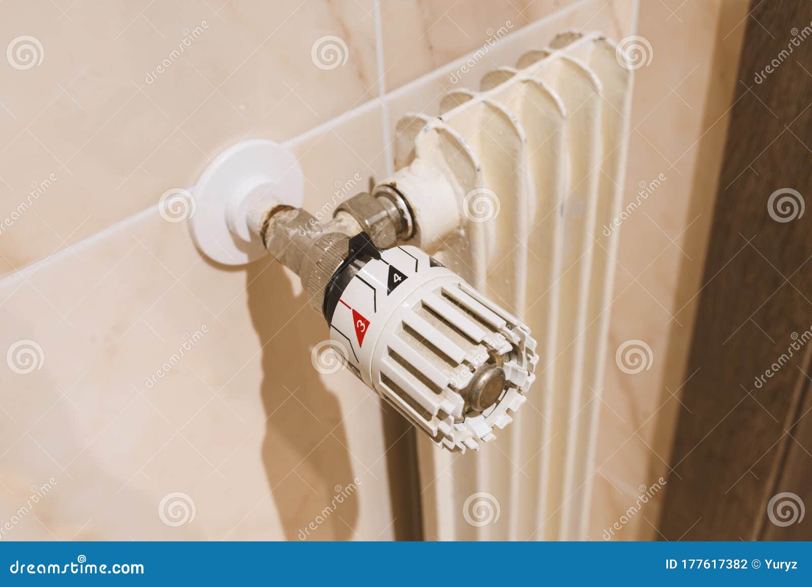 Radiator heat control stock photo. Image of handle, control - 177617382
