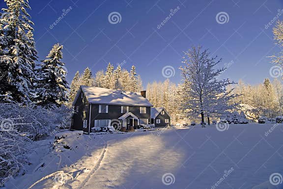 Home on the Range stock photo. Image of snow, europe, ranch - 1819084
