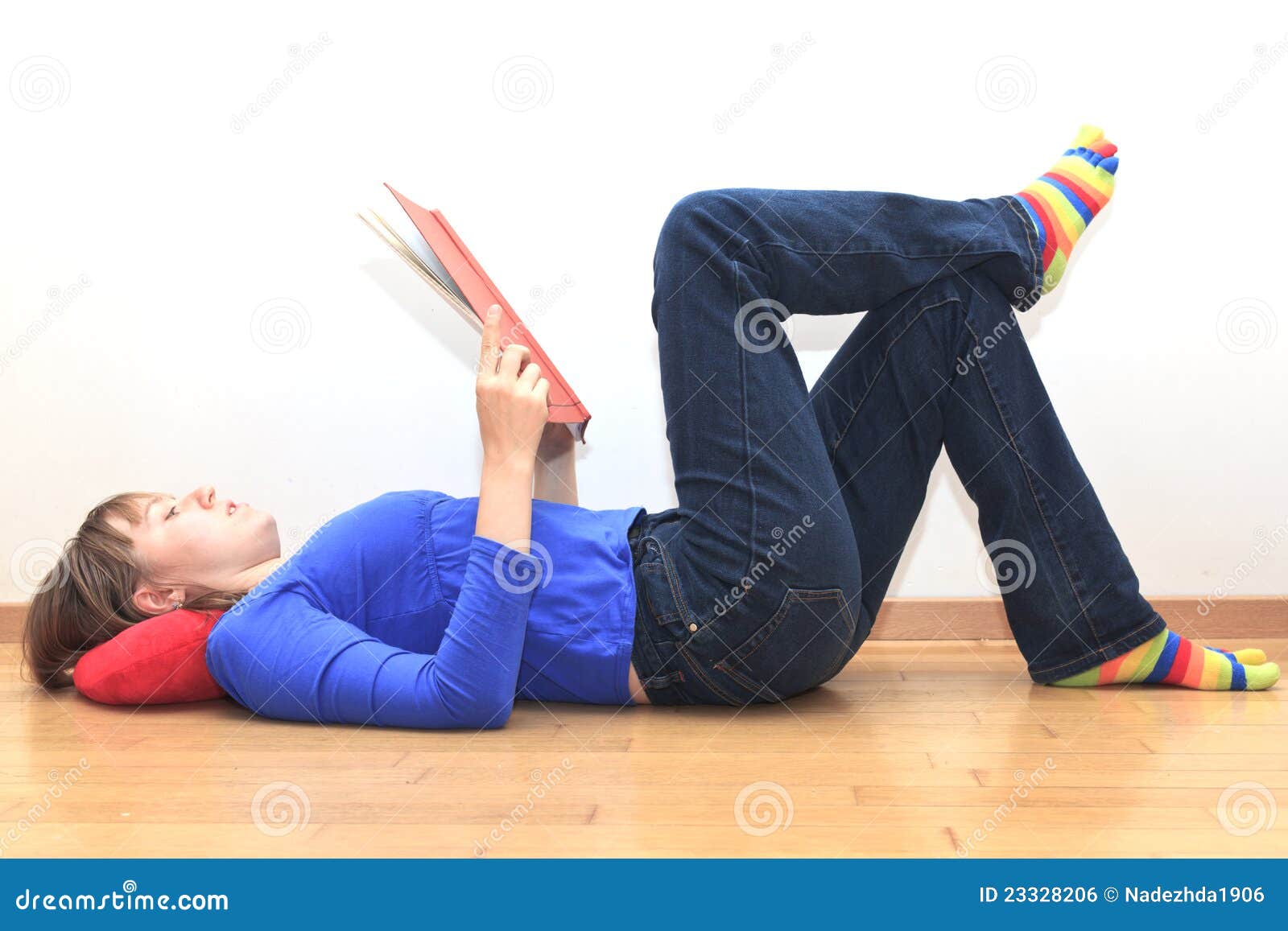 Home reading stock photo. Image of leisure, girl, home - 23328206
