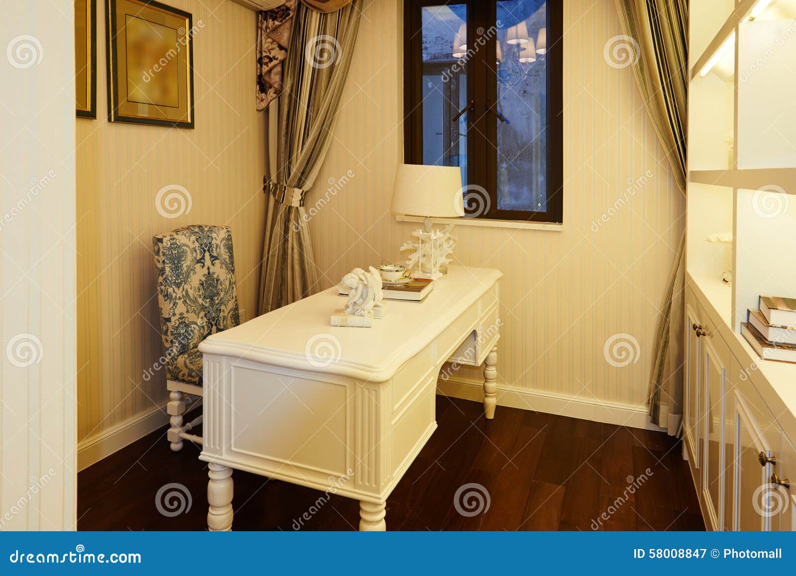Home reading room stock image. Image of furniture, bookstack - 58008847