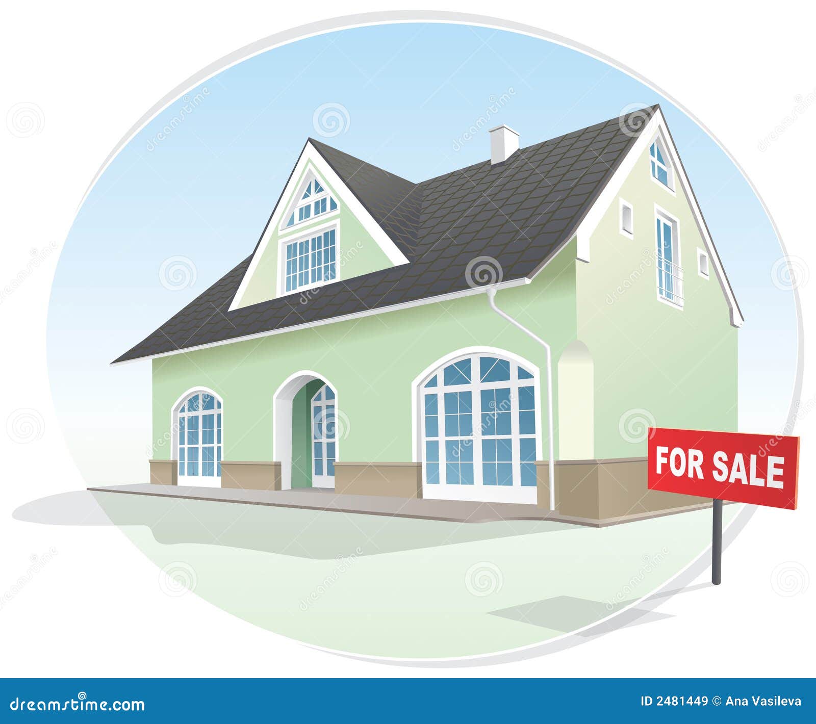 Home, Realty for Sale. Vector Stock Vector - Illustration of ...
