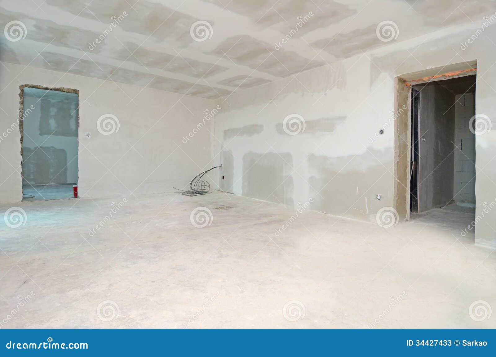 Home reconstruction stock image. Image of indoor, door - 34427433