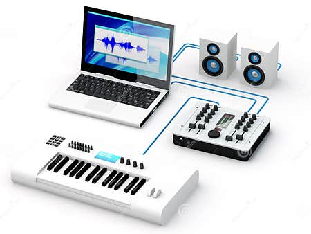 Home Recording Studio Equipment Stock Image - Image of work, industry ...