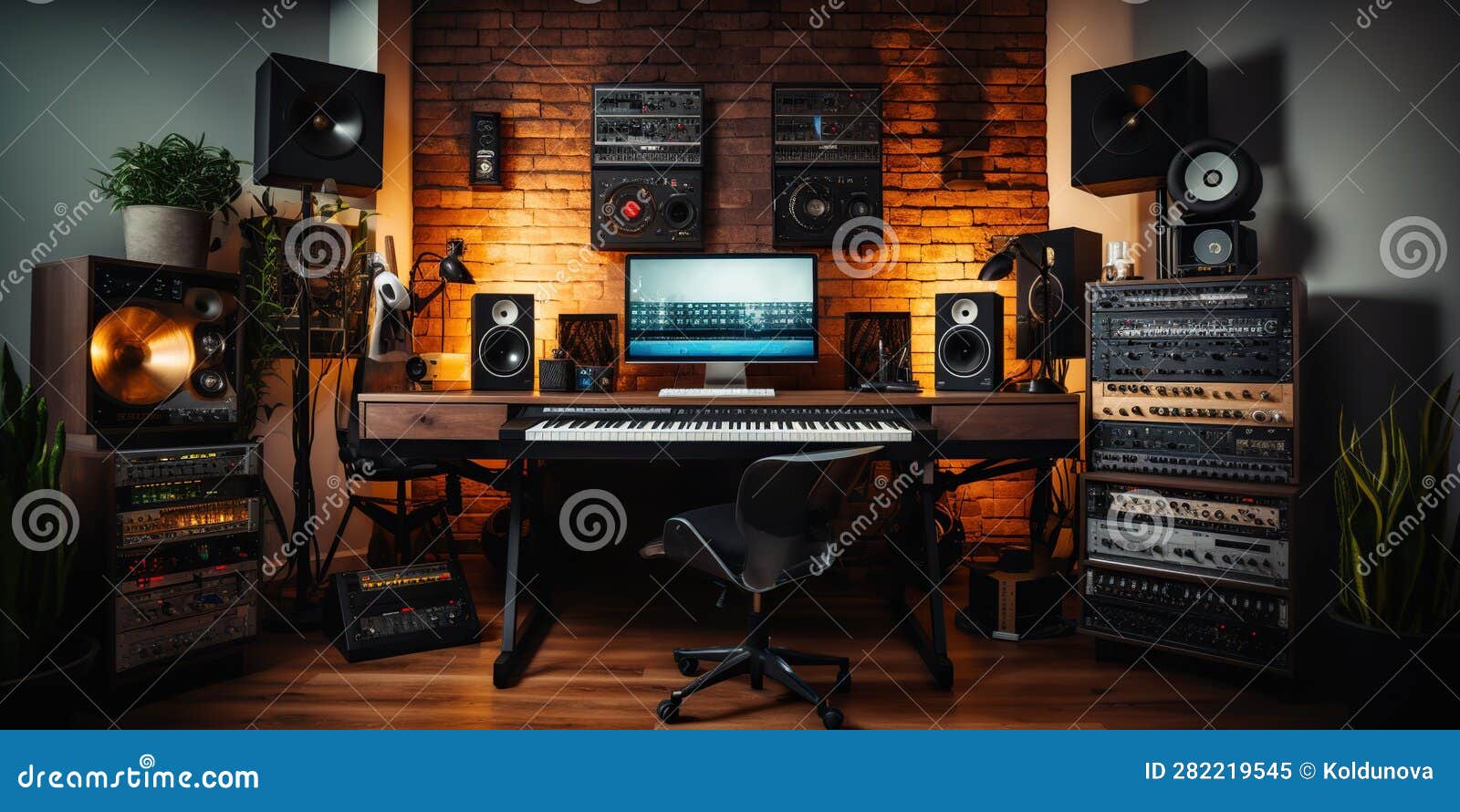 Home Recording Studio with Various Instruments , Concept of Music ...