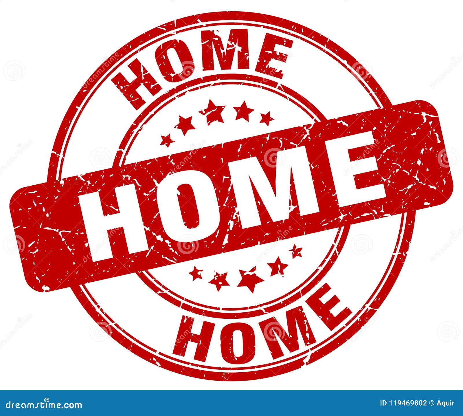 Home red stamp stock vector. Illustration of stamp, brown - 119469802