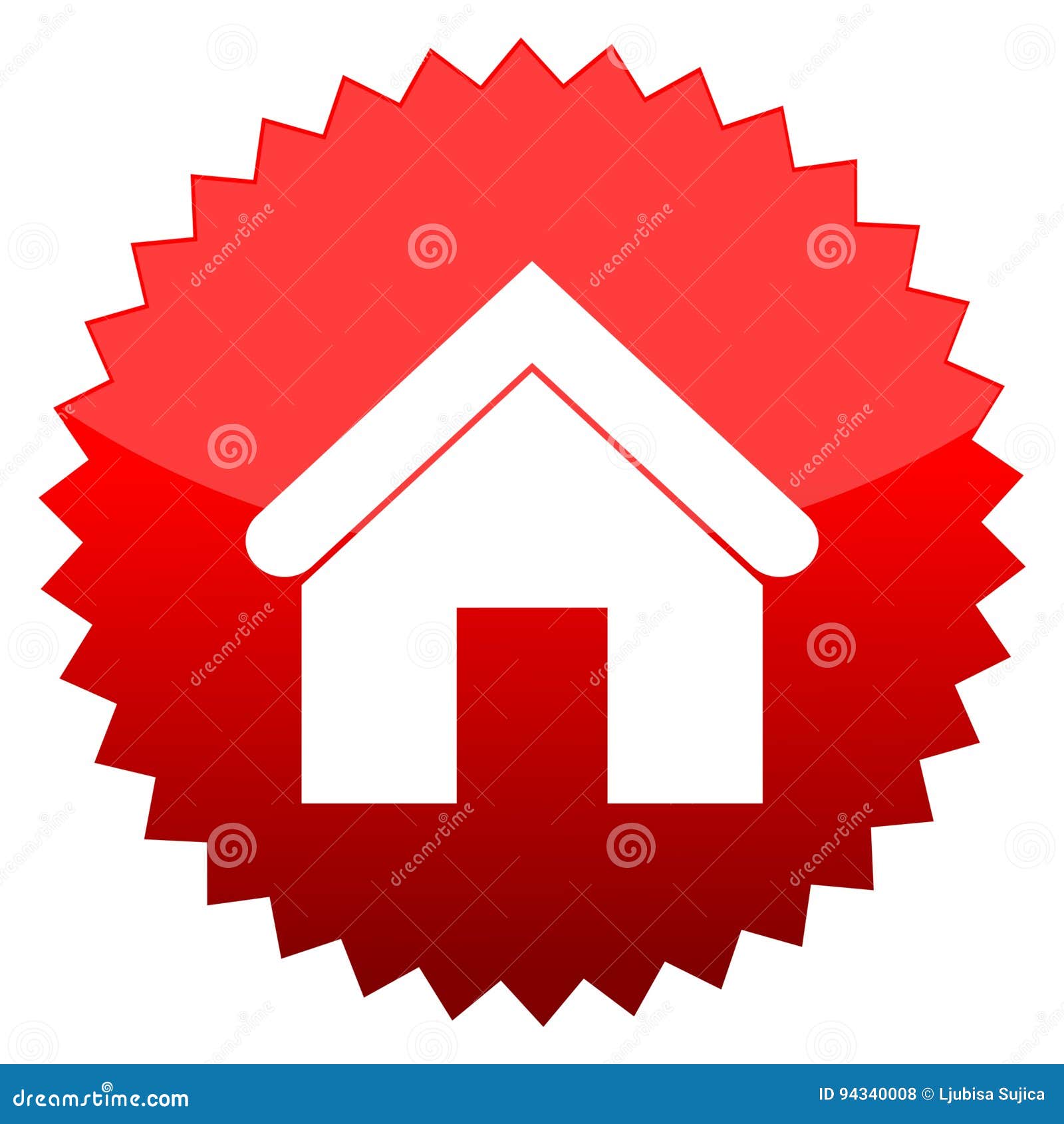 Home, Red sun sign stock illustration. Illustration of business - 94340008