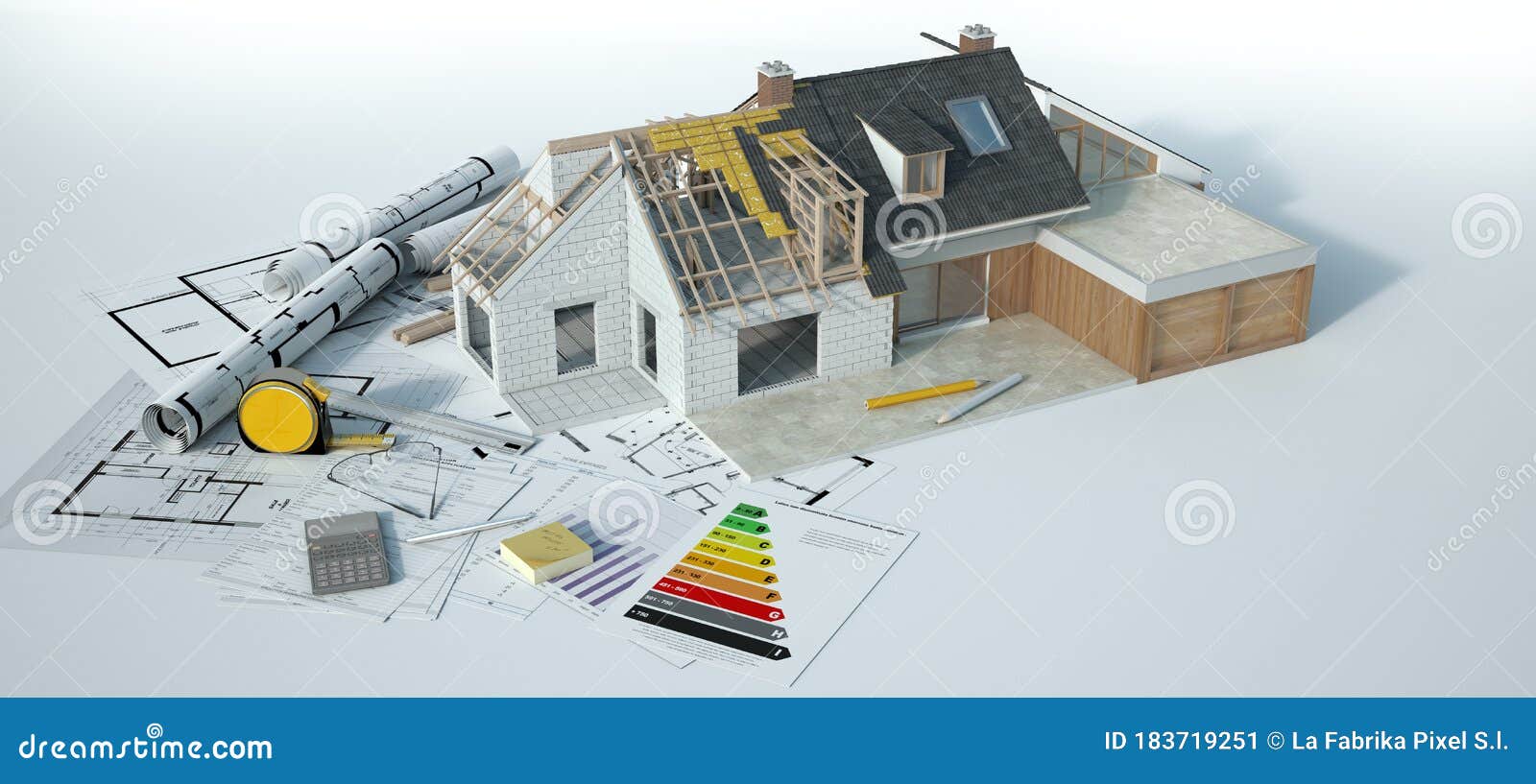 Home refurbishment project stock illustration. Illustration of masonry ...