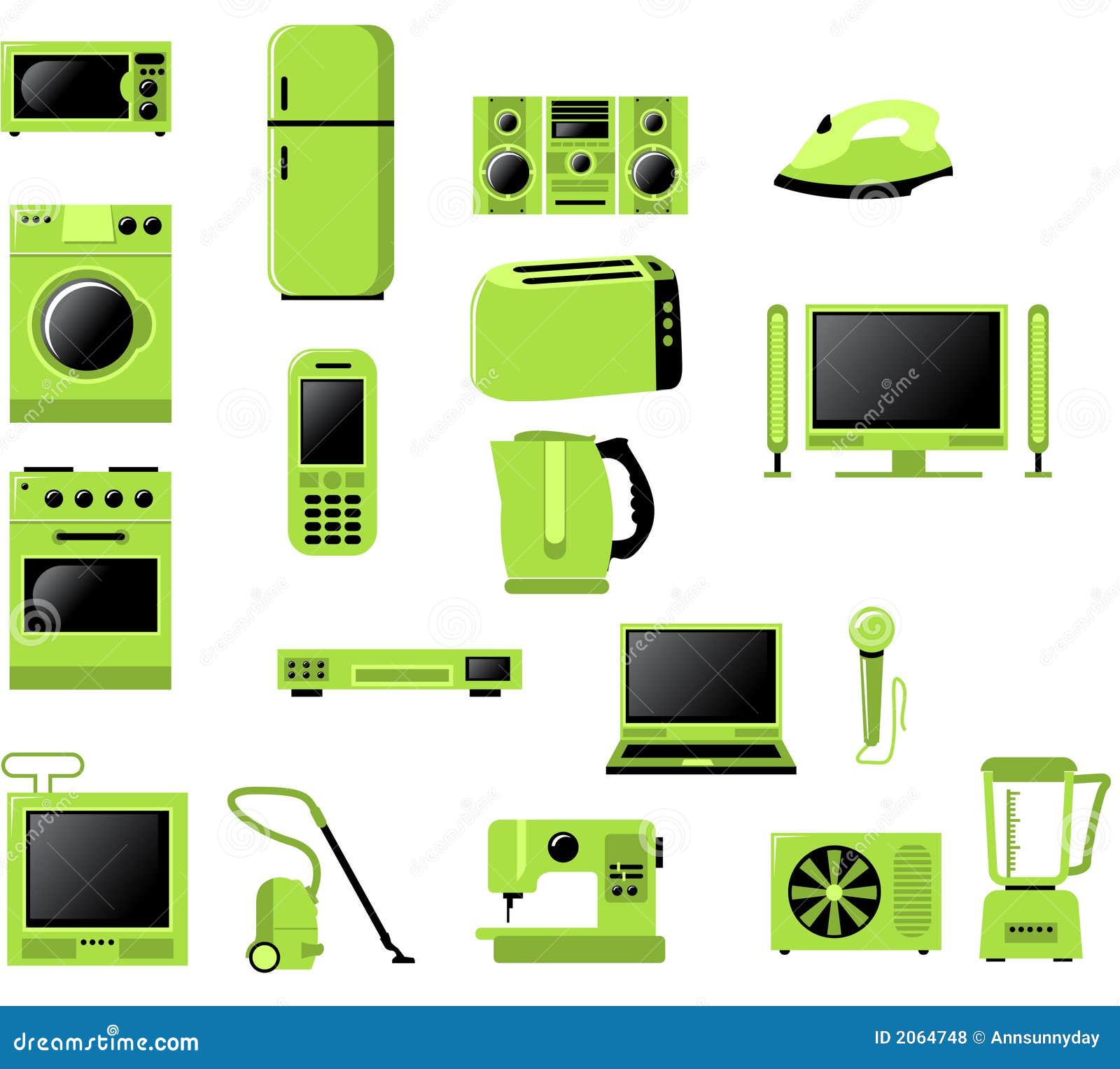 Home related electronics stock vector. Illustration of teapot - 2064748