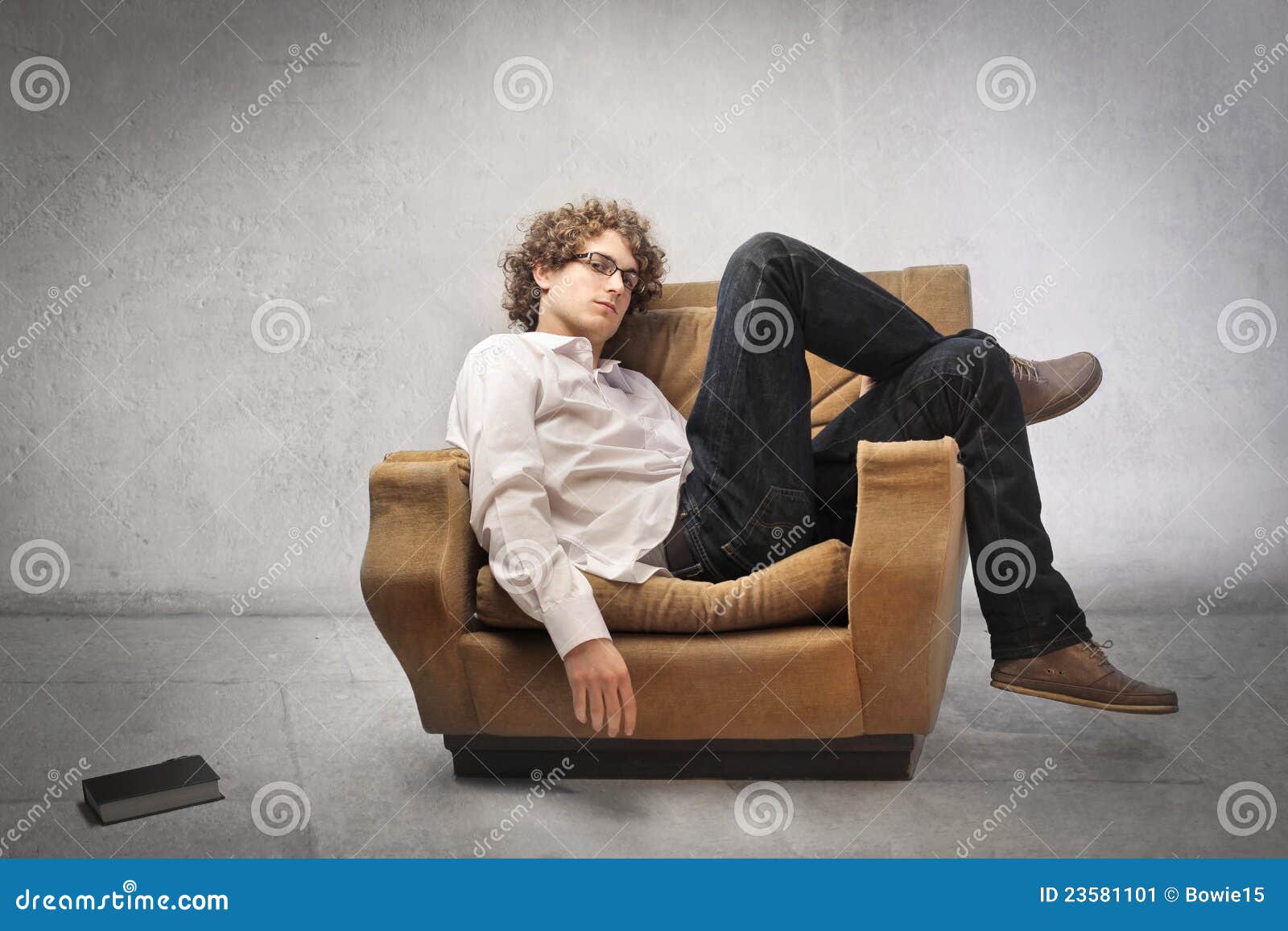 Home relax stock image. Image of book, caucasian, indoor - 23581101