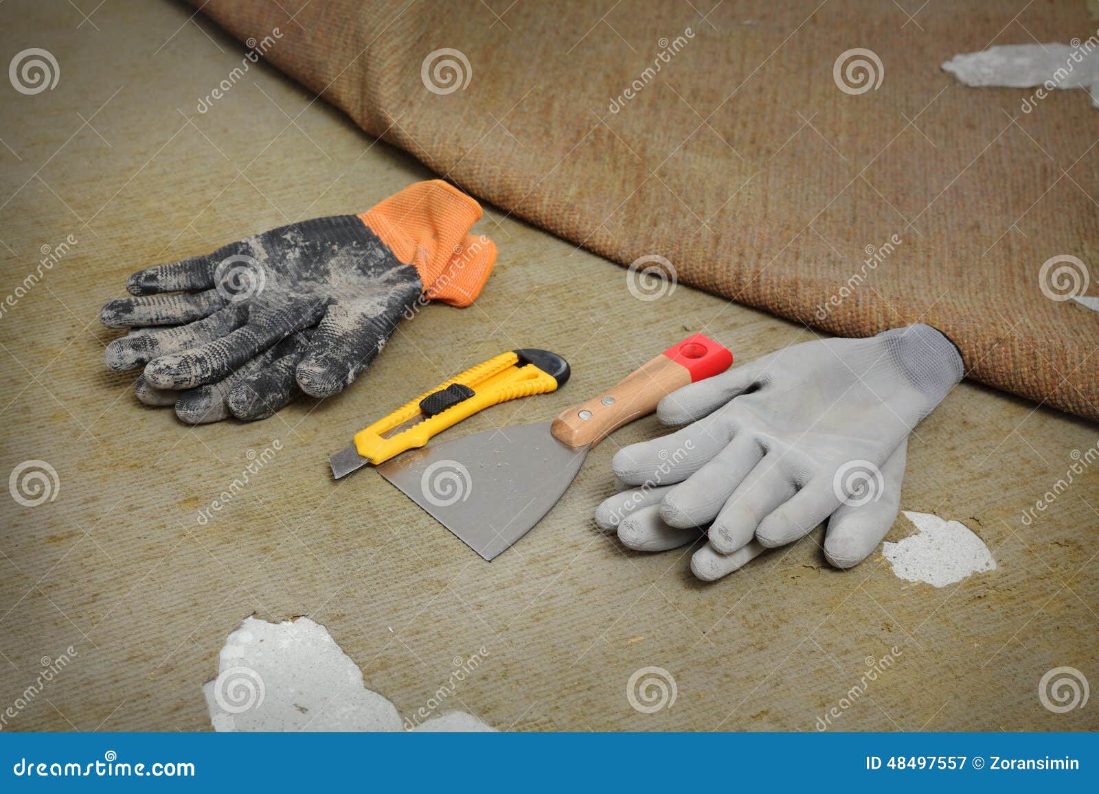 Home Renovation, Carpet Remove Tools Stock Image - Image of interior ...