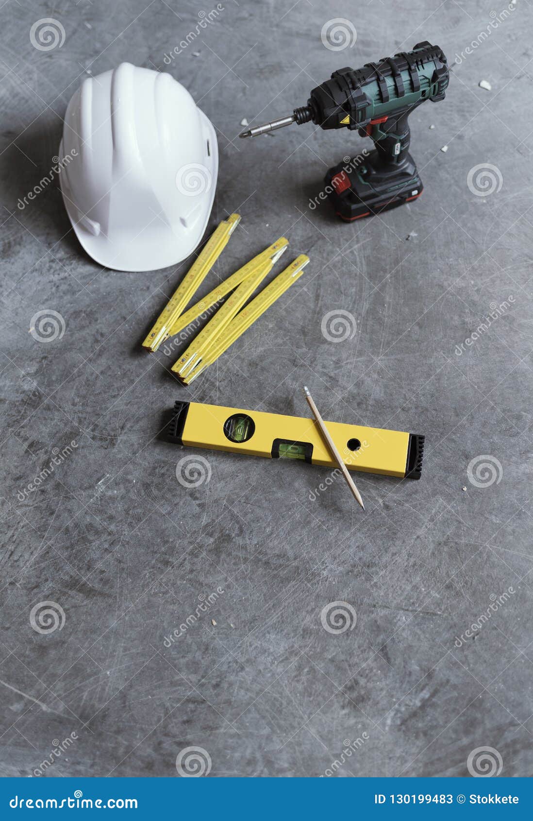 Home Renovation and DIY Tools Still Life Stock Image - Image of house ...